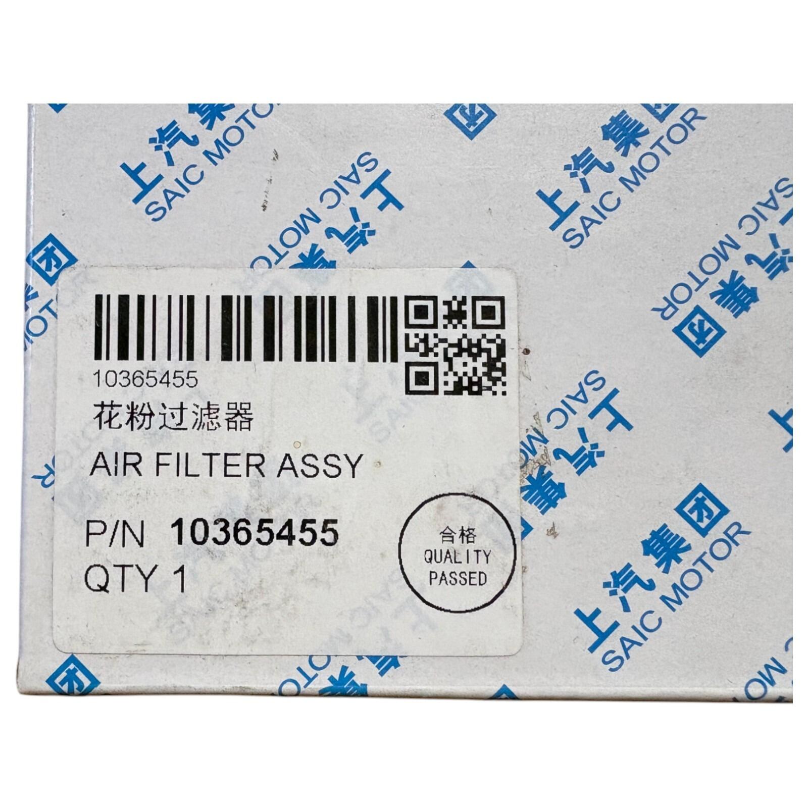 Genuine MG ZS Pollen filter 10365455