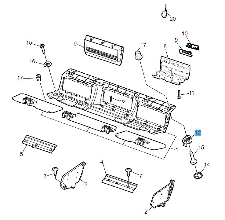 DAF | Panel Clip | 1400995 | GFN Parts
