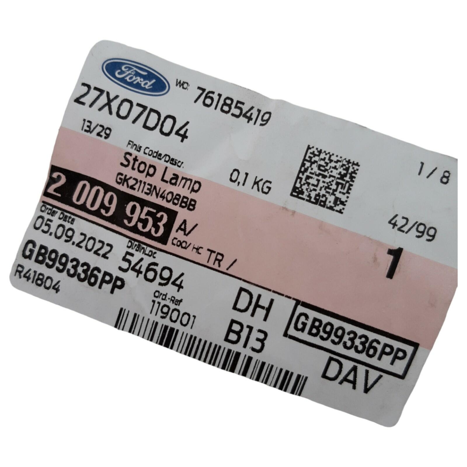 Genuine Ford Transit Tourneo Custom LH NS Rear high-level brake light ...