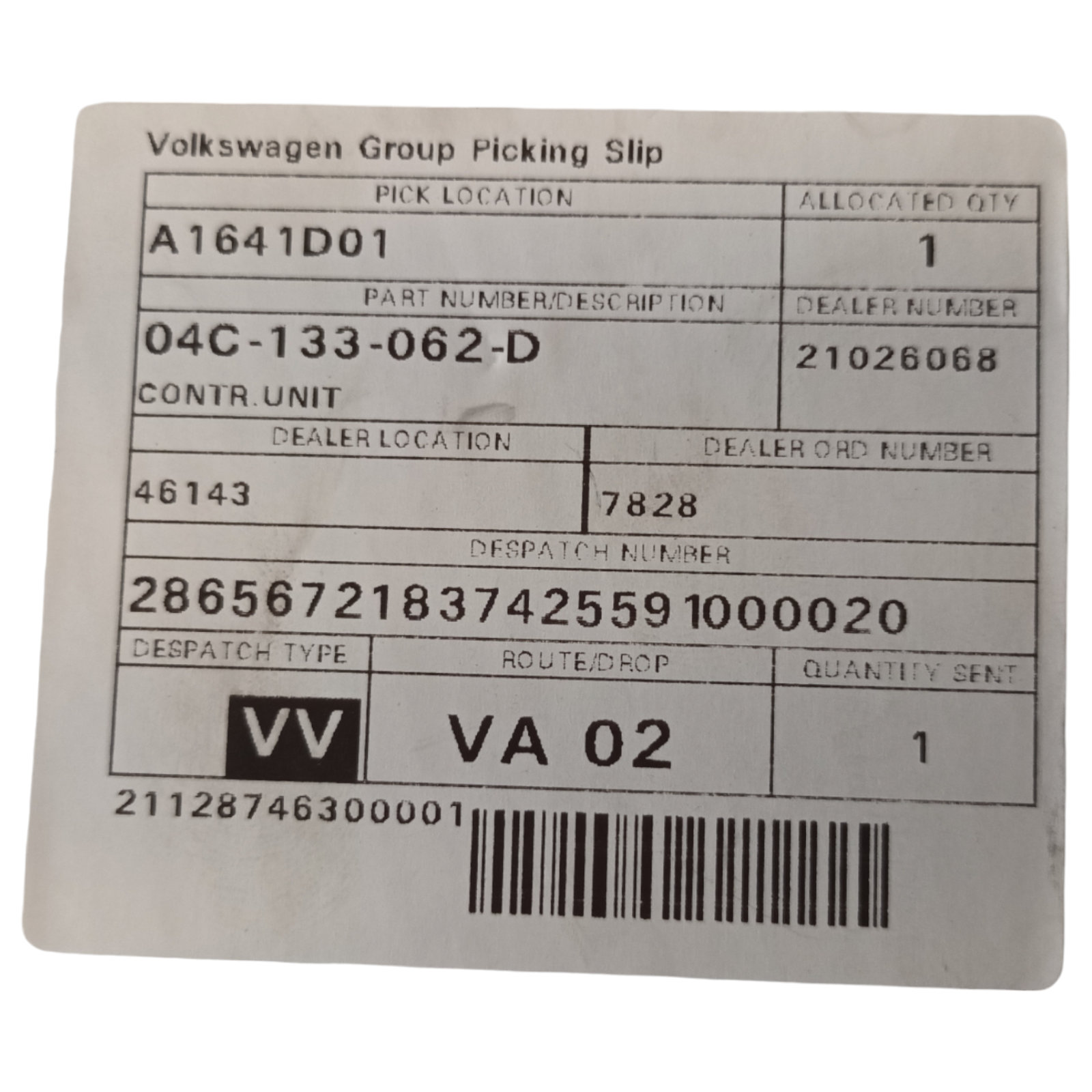 Genuine SEAT Skoda Volkswagen Throttle body 04C133062D