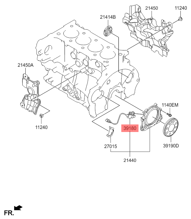 Kia Sorento / Sportage | Crankshaft Position Sensor Assembly ...