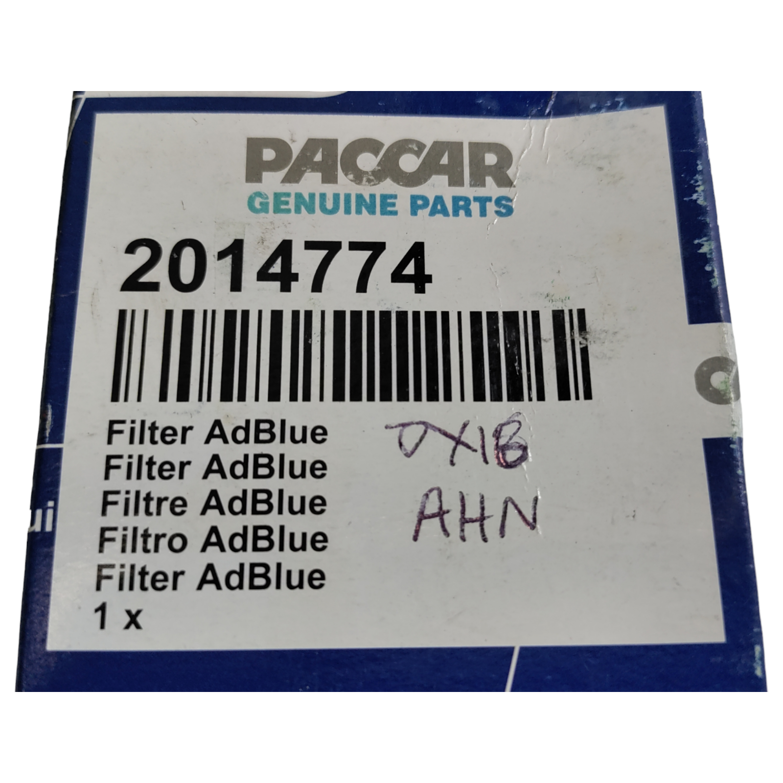 Genuine Paccar AdBlue Filter 2014774