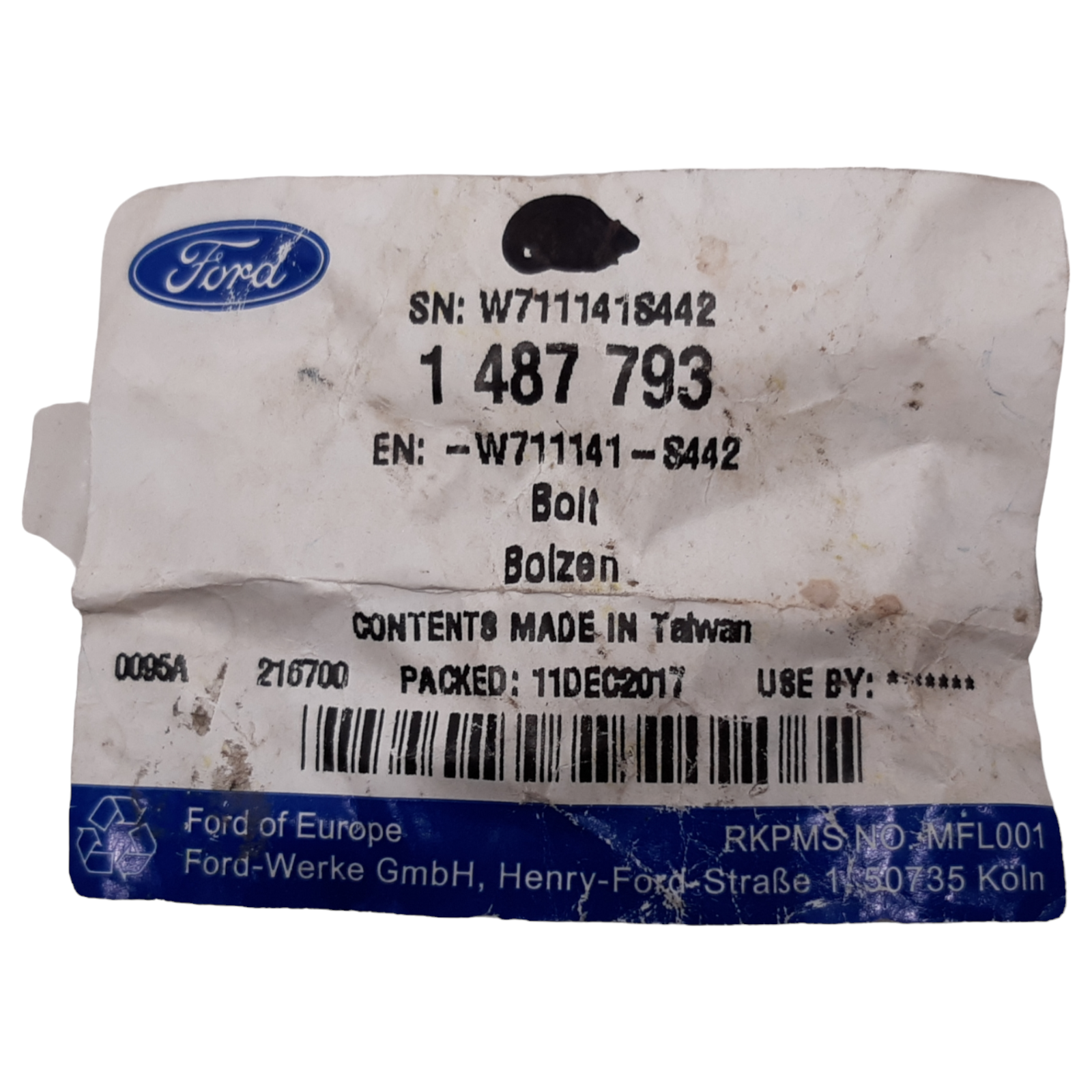 Genuine Ford Bolt 1487793