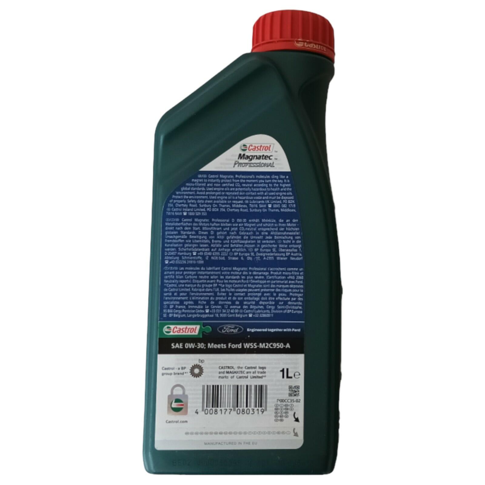 0W30 CASTROL OIL GENUINE FORD 5 LTRS MAGNATEC 4008177080326