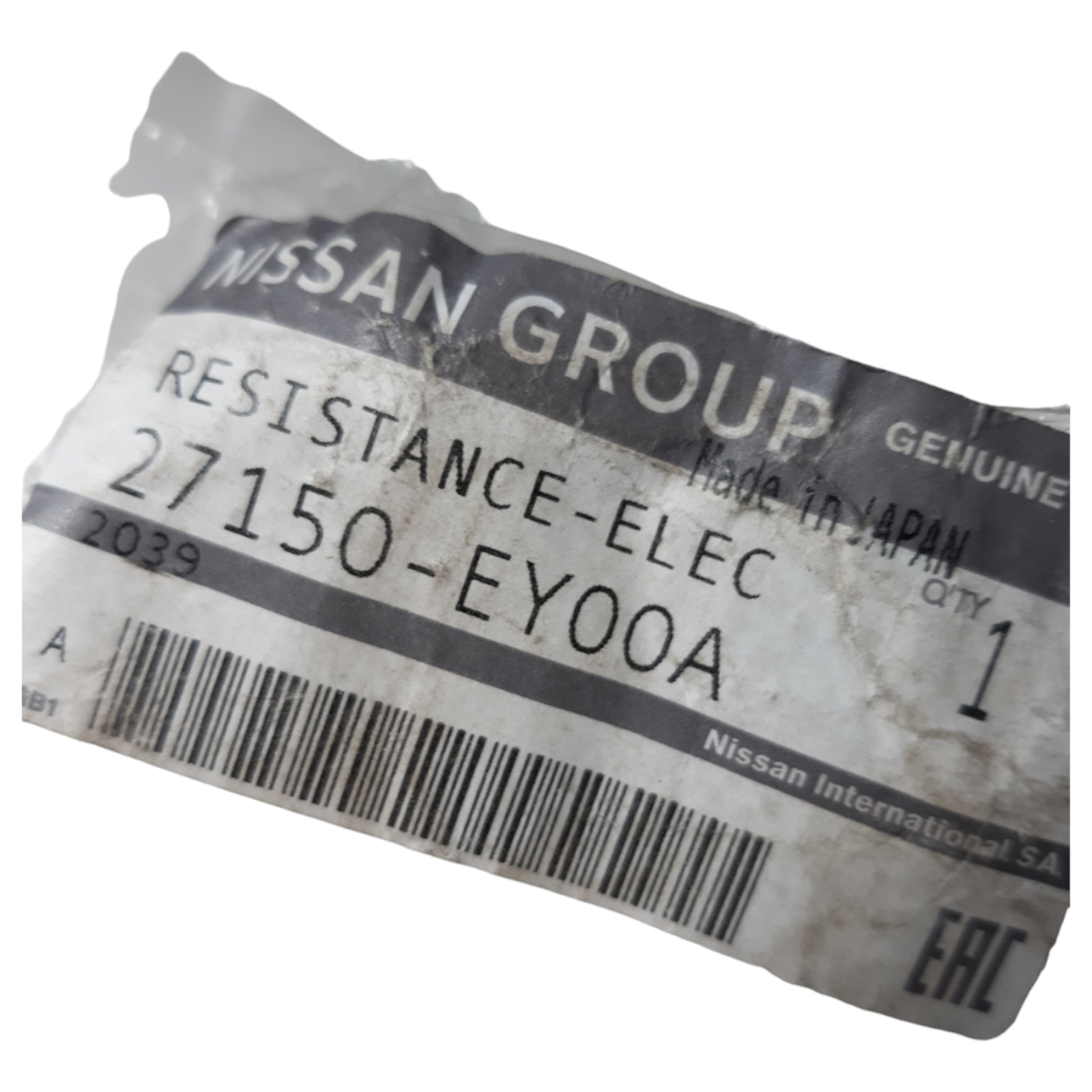 Genuine Nissan Blower fan motor resistor 27150EY00A