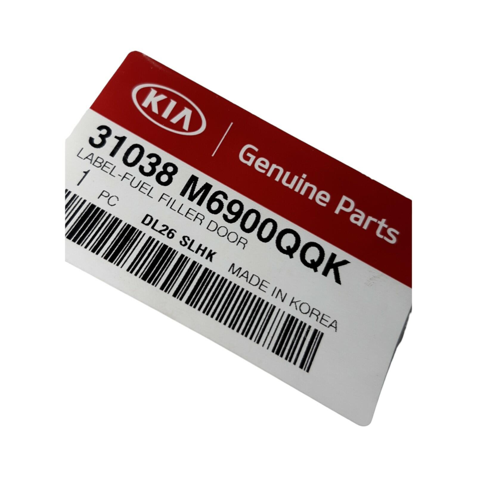 Genuine Hyundai/KIA Fuel Filler Label 31038M6900QQK – VIN Verified