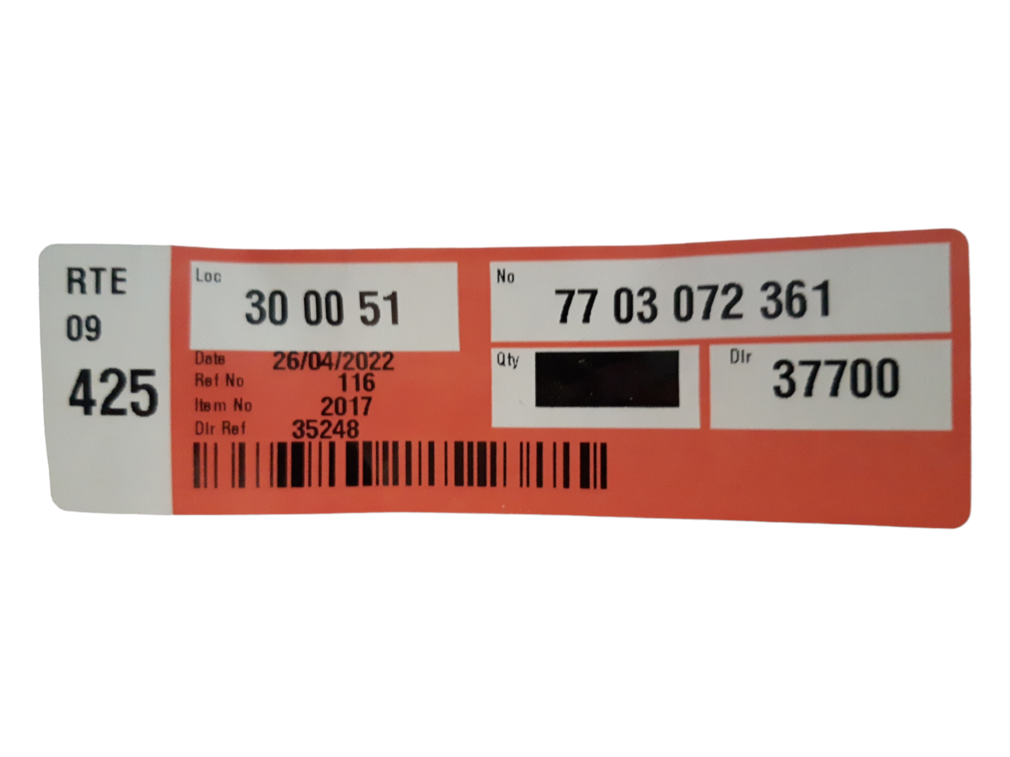 Genuine Renault Plastic push rivet 7703072361