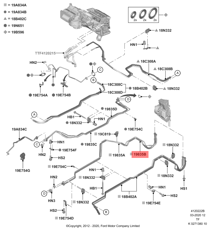 Ford Transit Tourneo Custom TTF | Air Conditioning Hose Assembly ...
