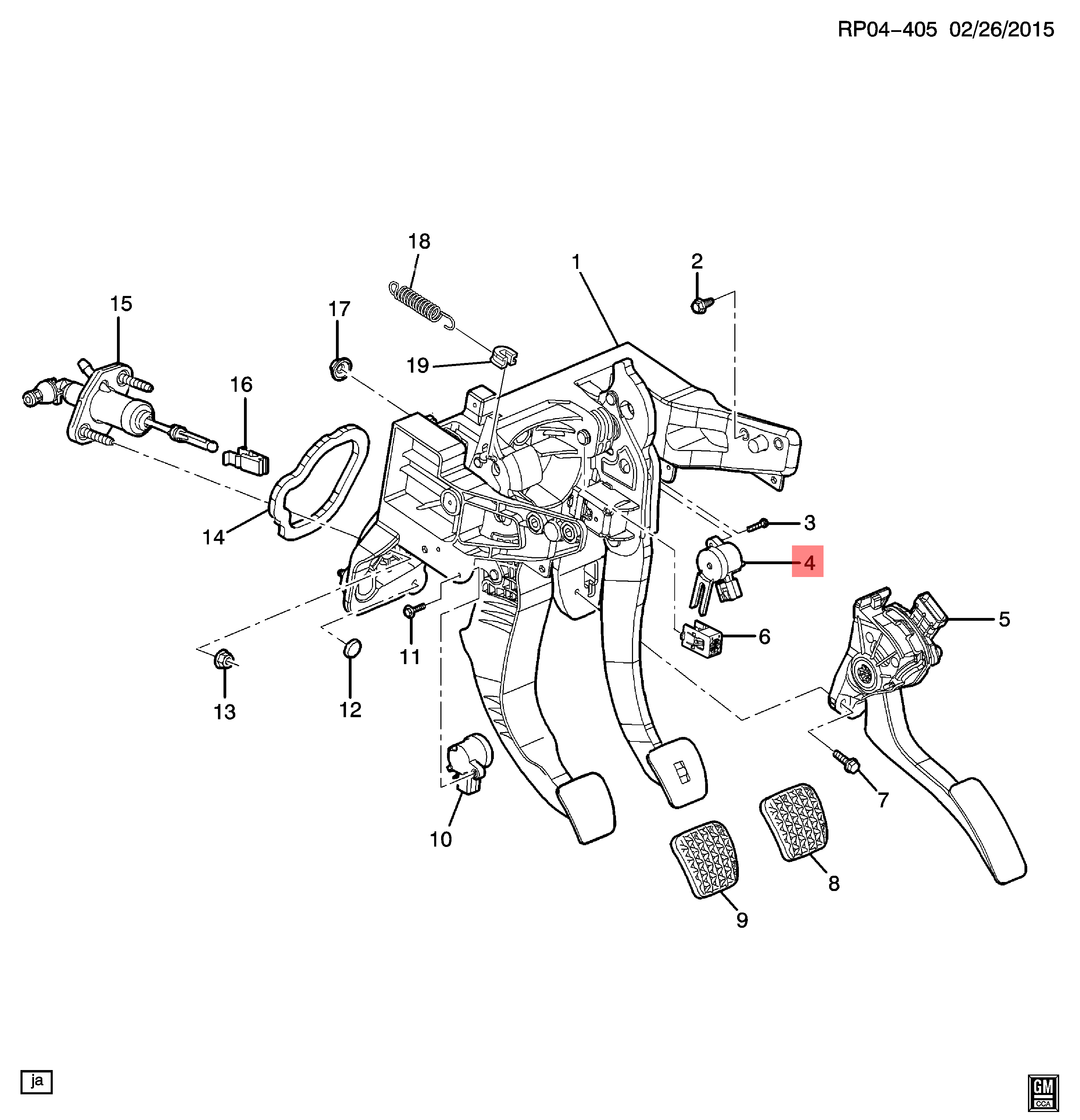 Vauxhall | Brake Pedal Position Sensor | 15192340 | GFN Parts