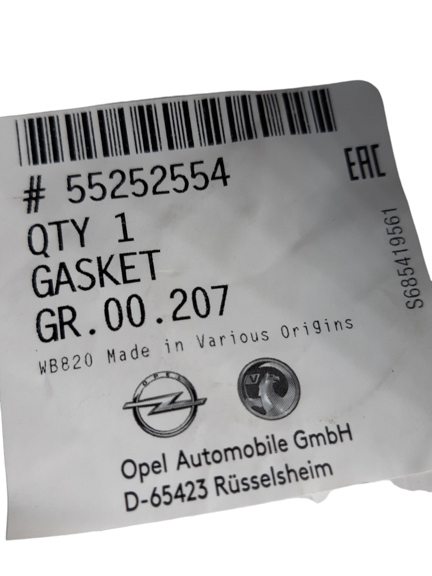 Vauxhall Combo D | EGR Gasket | 55252554 | GFN Parts