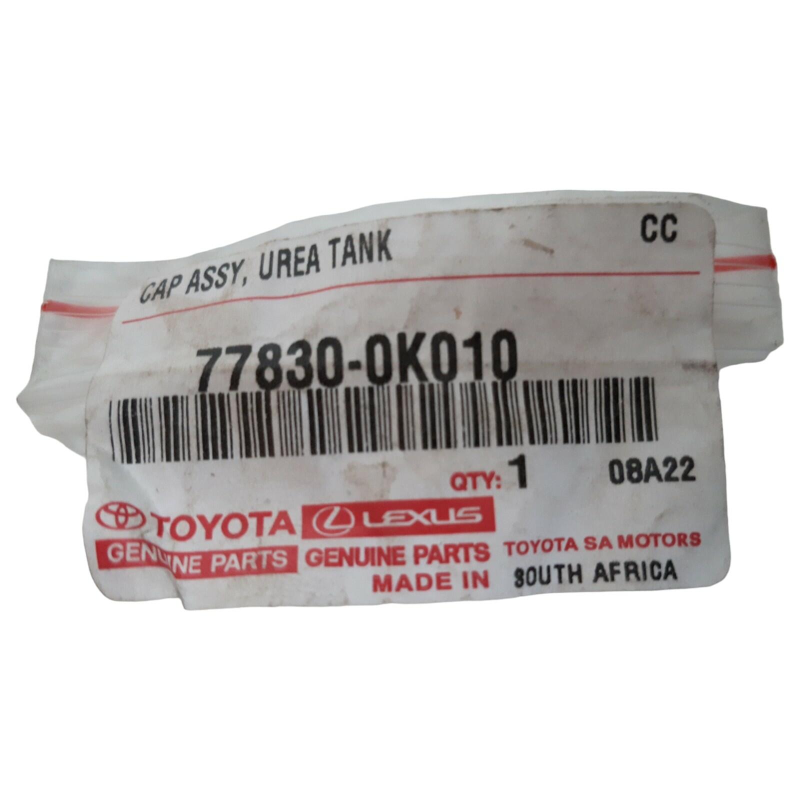 Genuine Toyota Hi-Lux AdBlue Urea tank cap assembly 778300K010