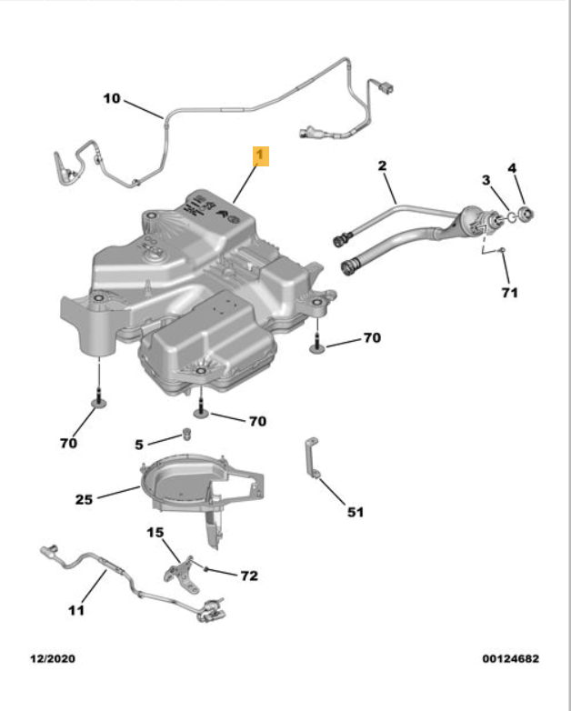 PSA | Peugeot Expert IV | Urea / Adblue Reservoir Tank | 9842697380 ...
