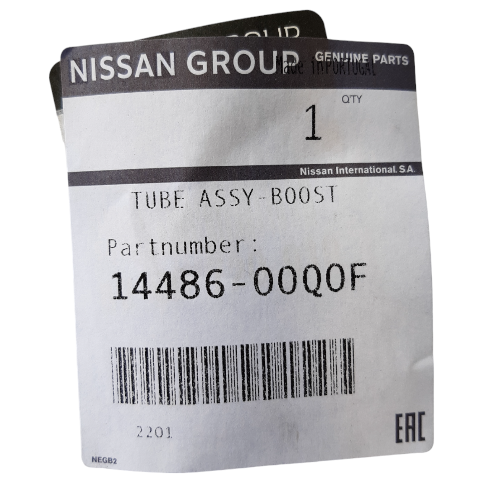 Genuine Nissan NV200 (M20M) Boost control tube assembly 1448600Q0F