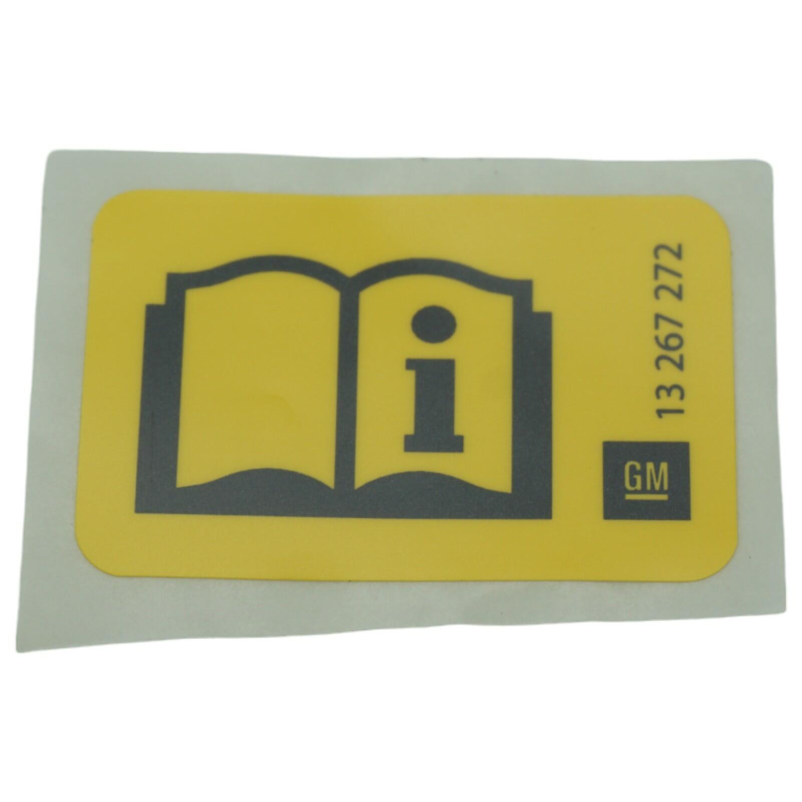 Vauxhall | Spare Wheel Warning Label | 13267272 | GFN Parts