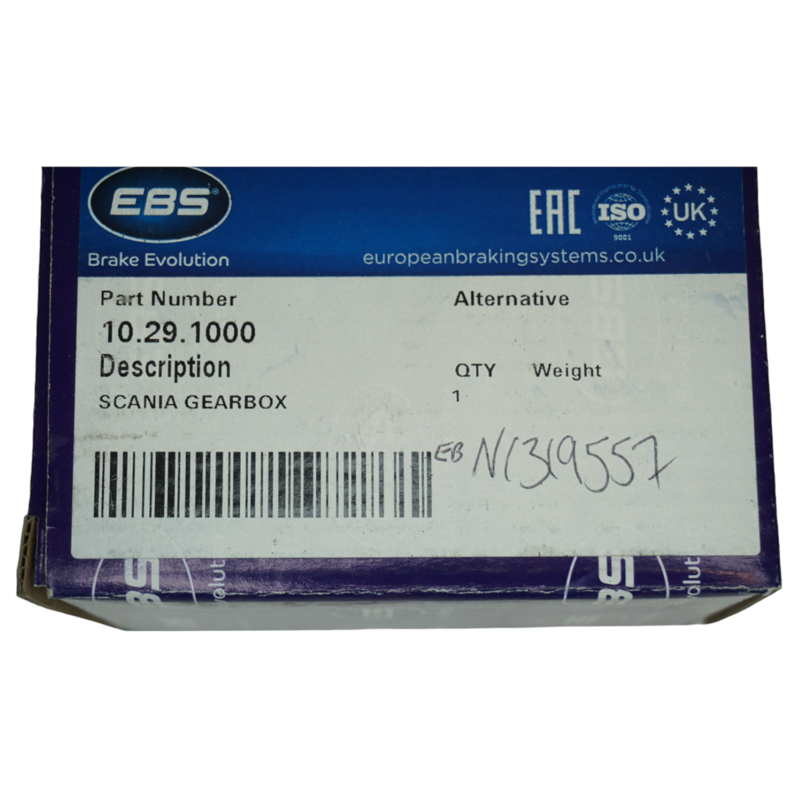 EBS Gearbox locking valve fits Scania 10291000 10.29.1000