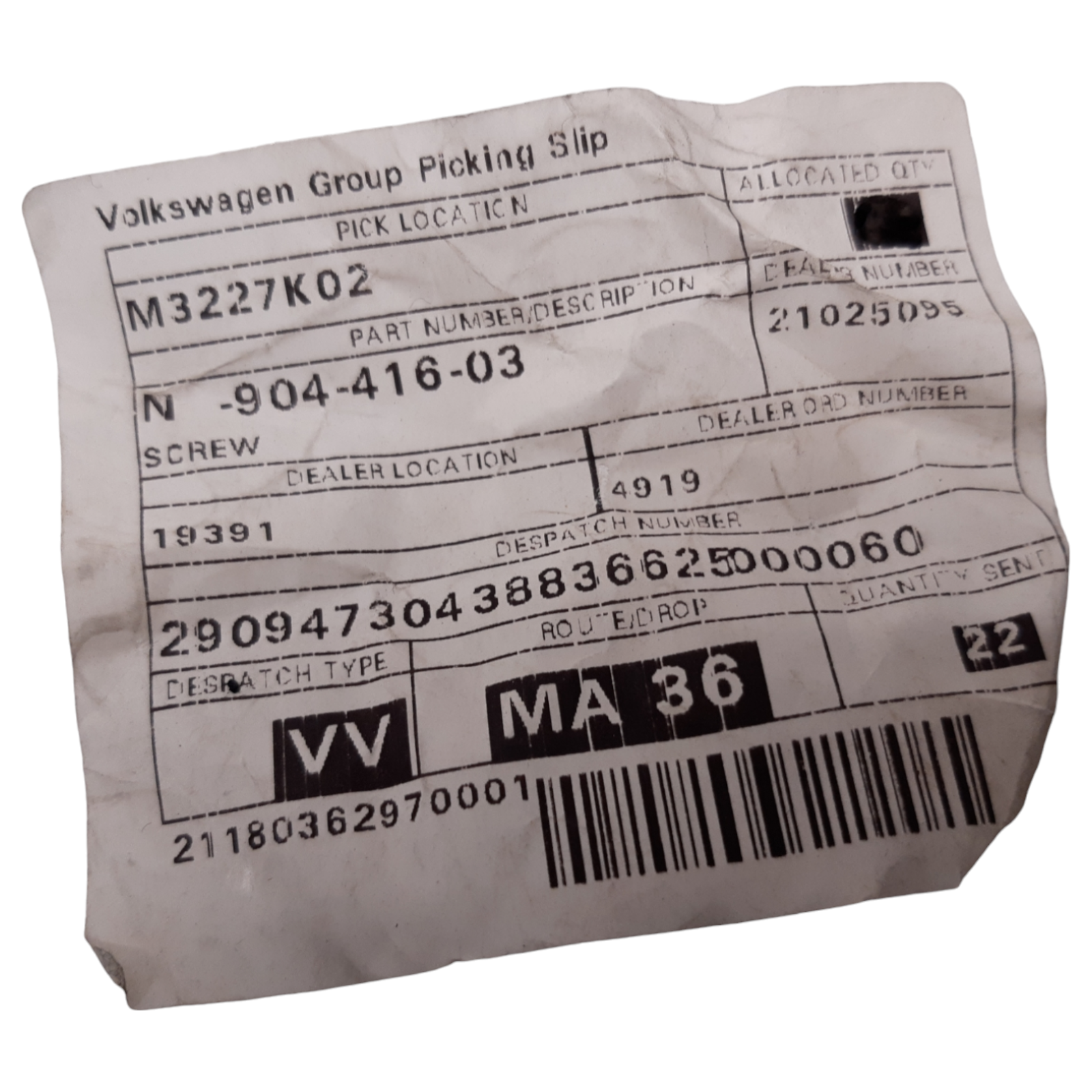 Genuine Volkswagen V.A.G VW Torx Genuine Volkswagen Hex bolt M6x3 – VIN ...
