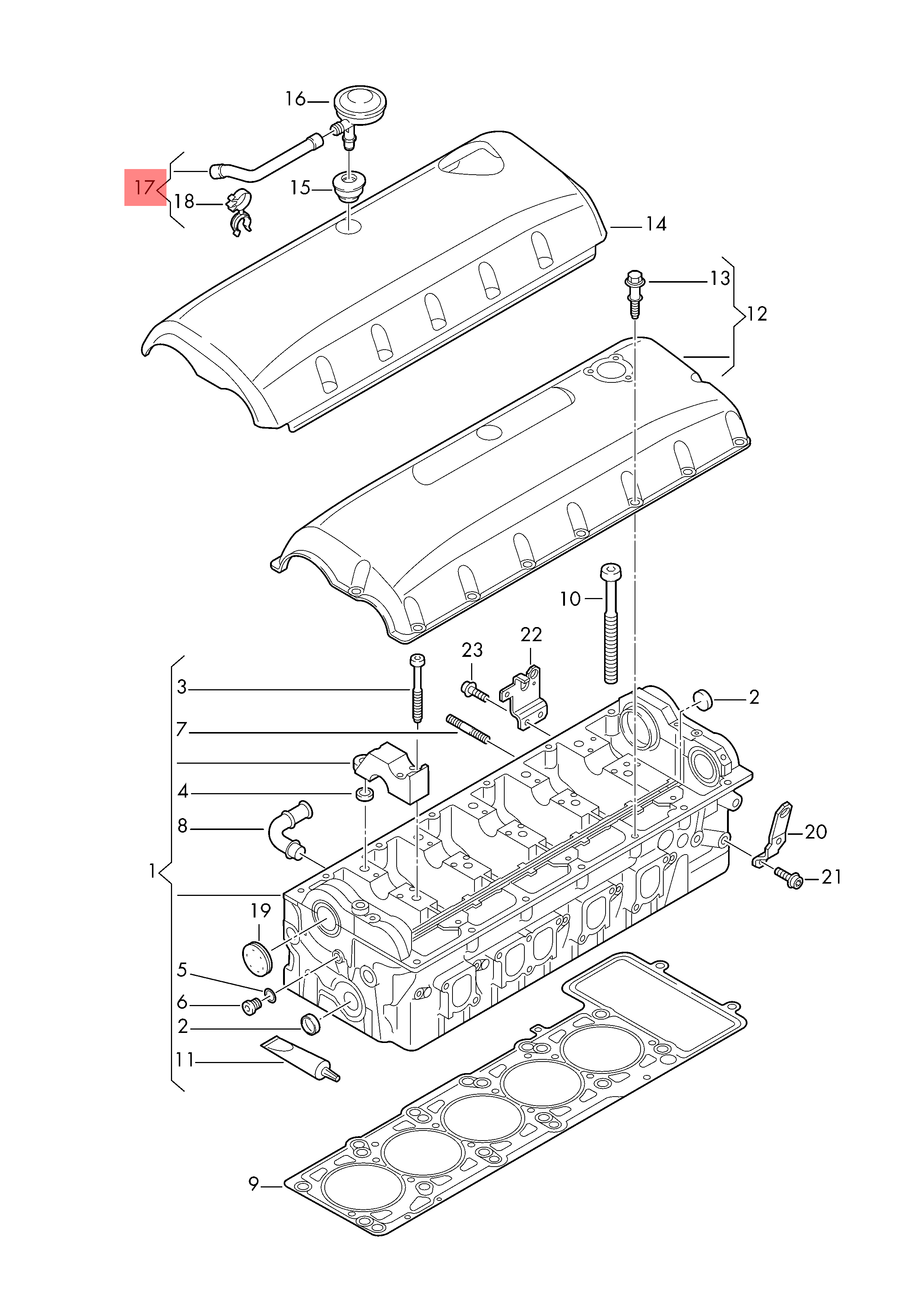 Volkswagen Transporter | Cylinder Head Vent Hose | 070103474B | GFN Parts