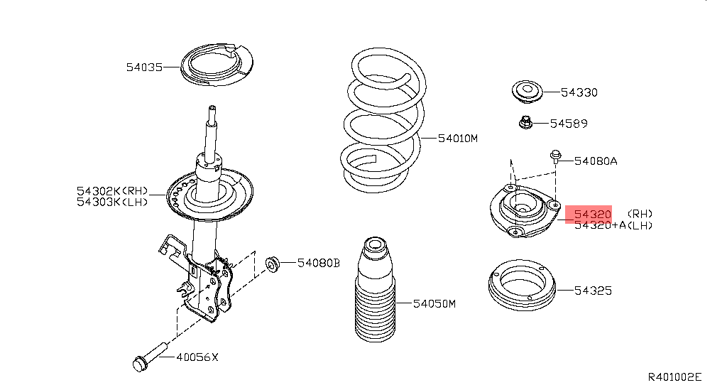 Nissan Qashqai J10E / JJ10E | Front RH Strut Mounting Insulator ...