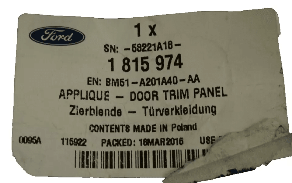 Ford Focus CB8 | Front Door Panel Application Kit | 1815974 | GFN Parts