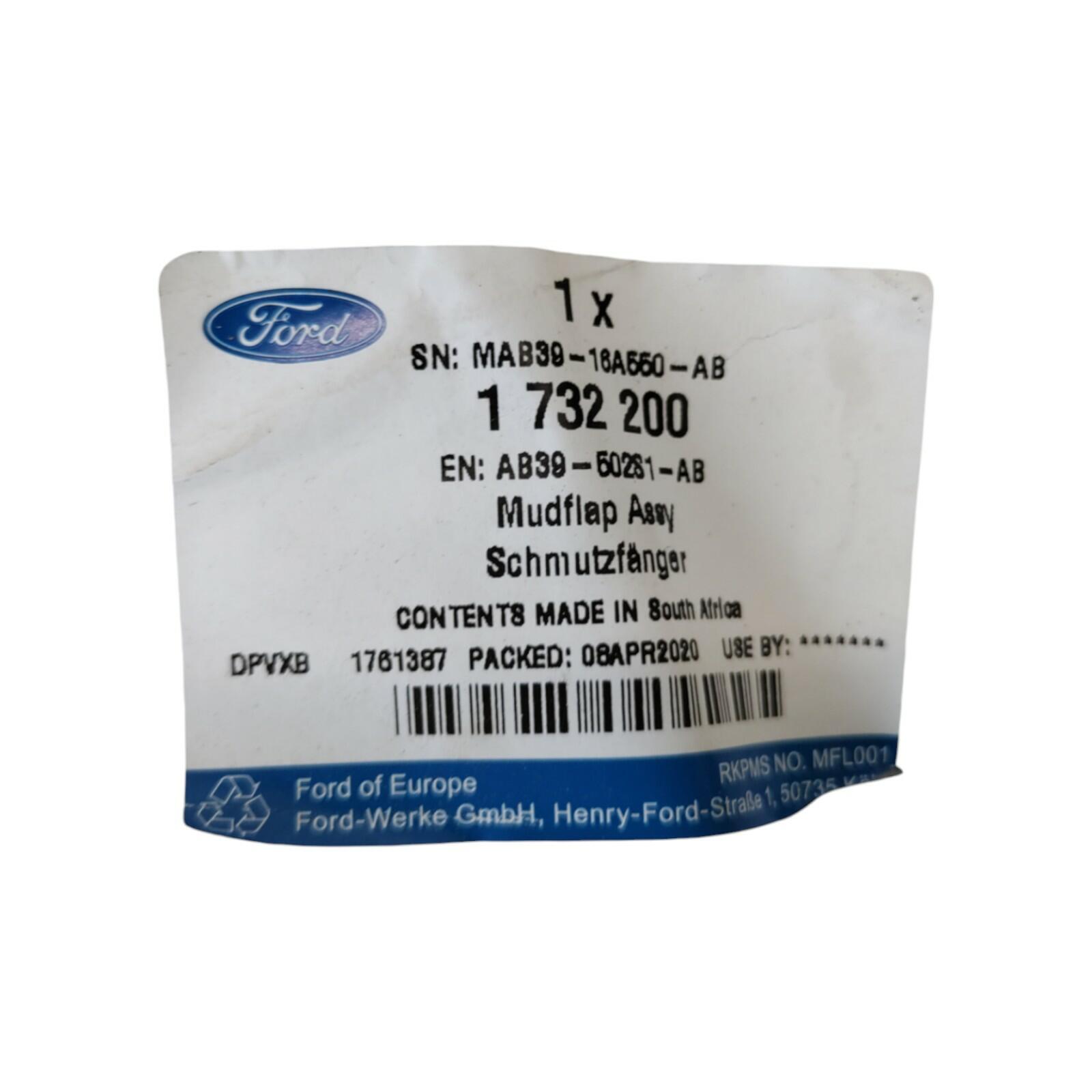 Genuine Ford Ranger TKE OS RH Rear Mudflap 1732200 AB39502S1AB