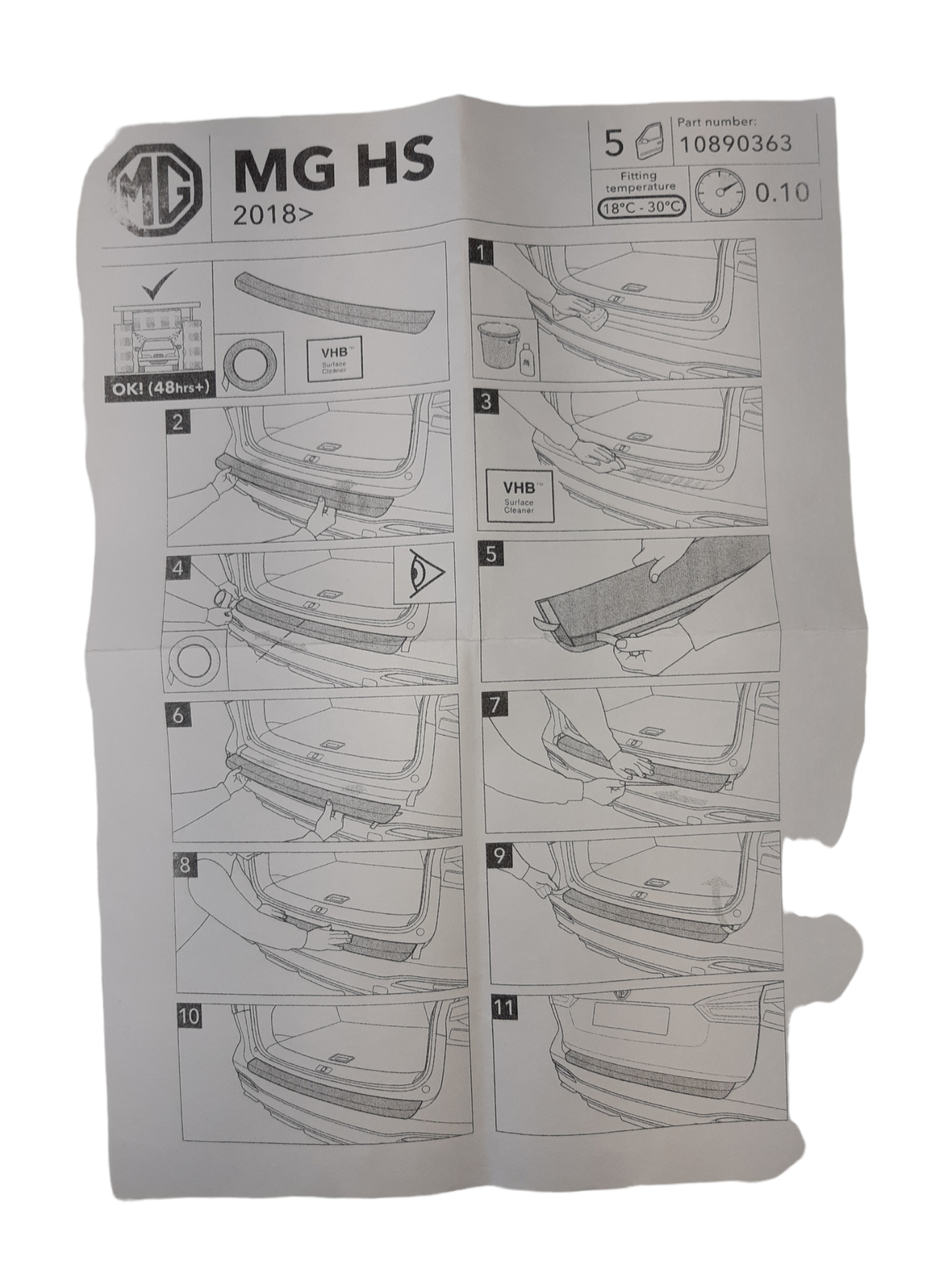 MG HS Rear Bumper Protector 10890363