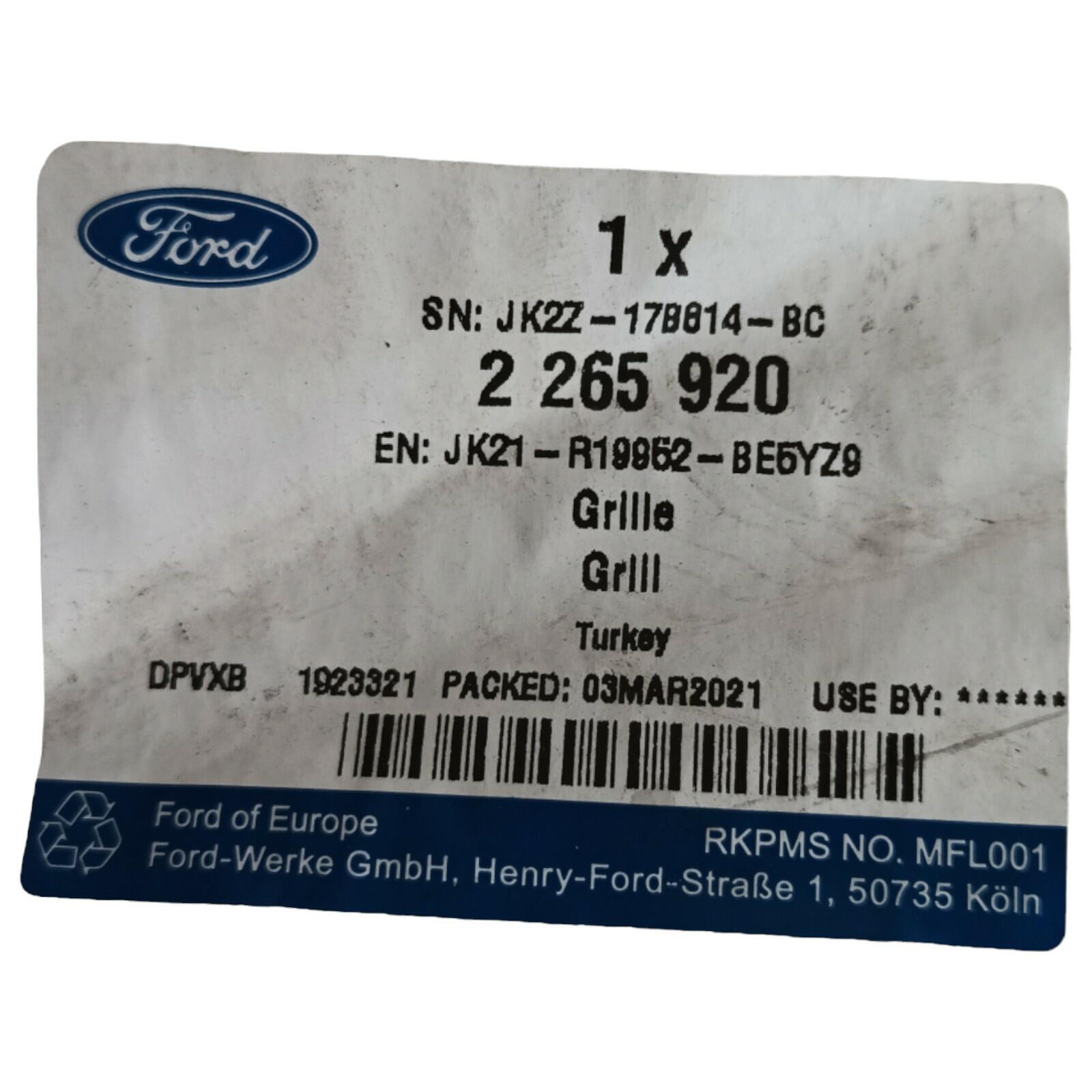 Genuine Ford Transit / Tourneo Custom (TTF) RH OS Front grille 2265920