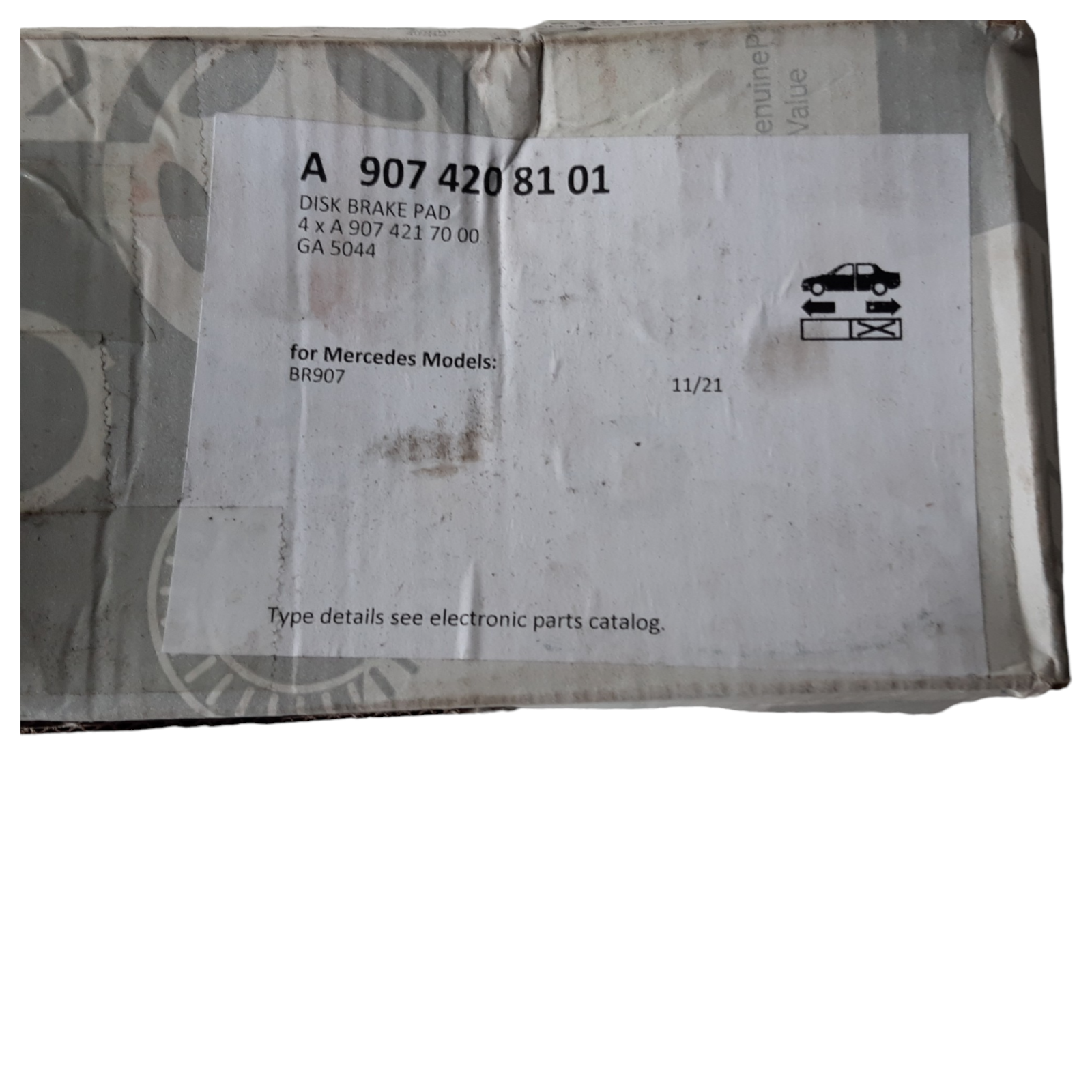 Genuine Mercedes Sprinter 907 910 Front brake pads A9074208101