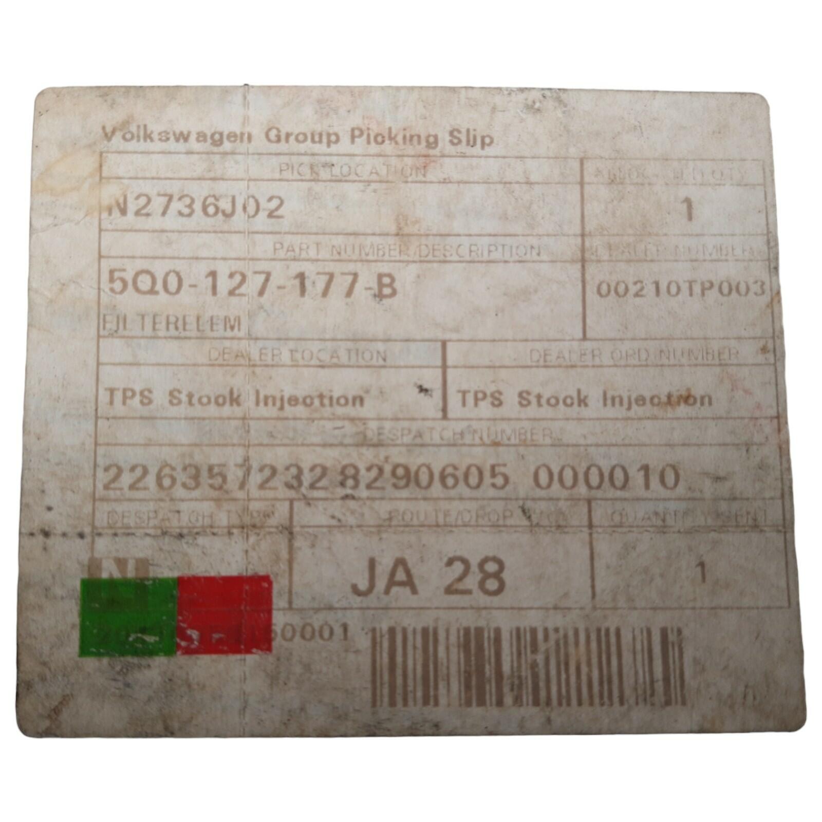 Genuine Audi SEAT Skoda Volkswagen Fuel filter 5Q0127177B