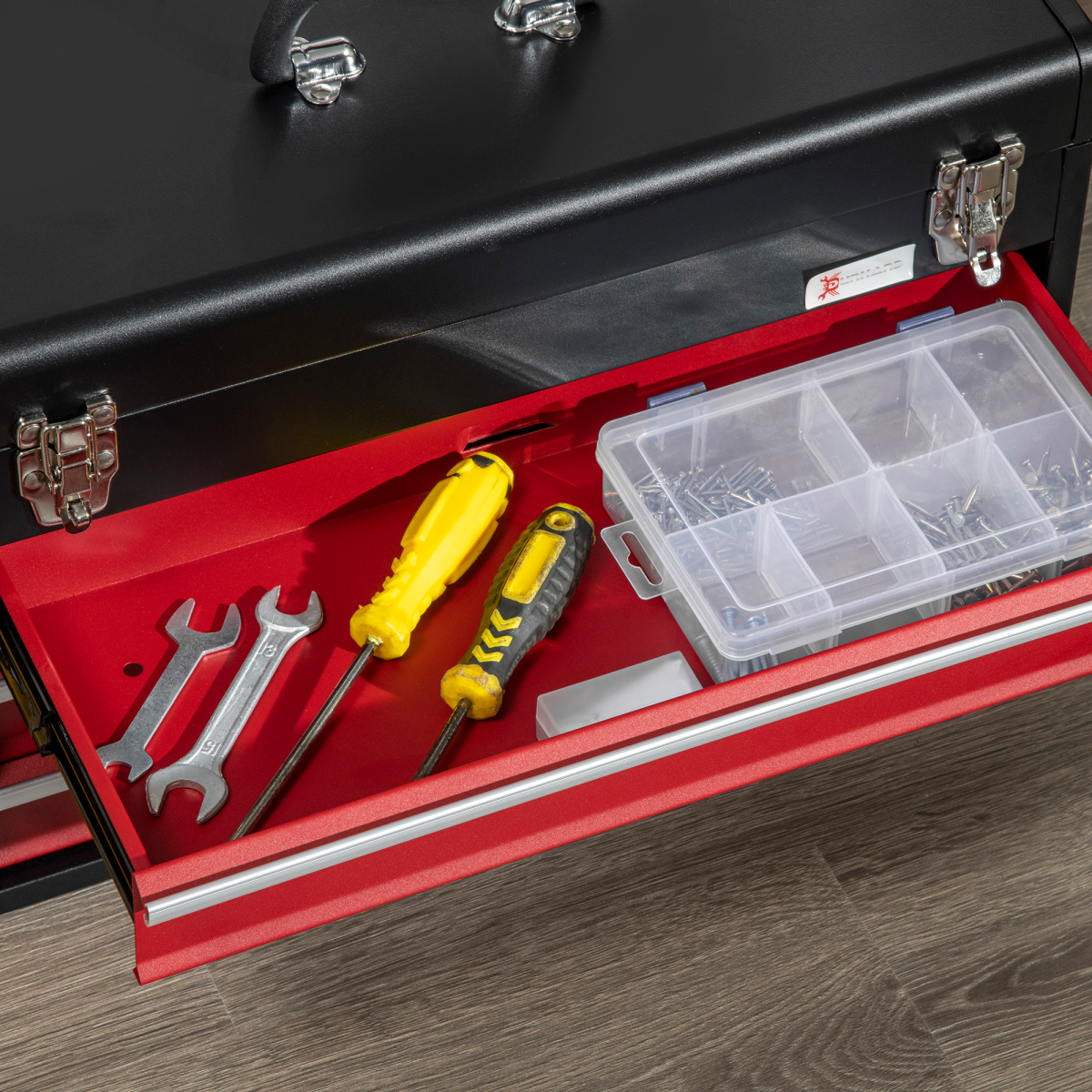 3 Drawer Tool Chest Lockable Tool Box w/ Ball Bearing Runners ...