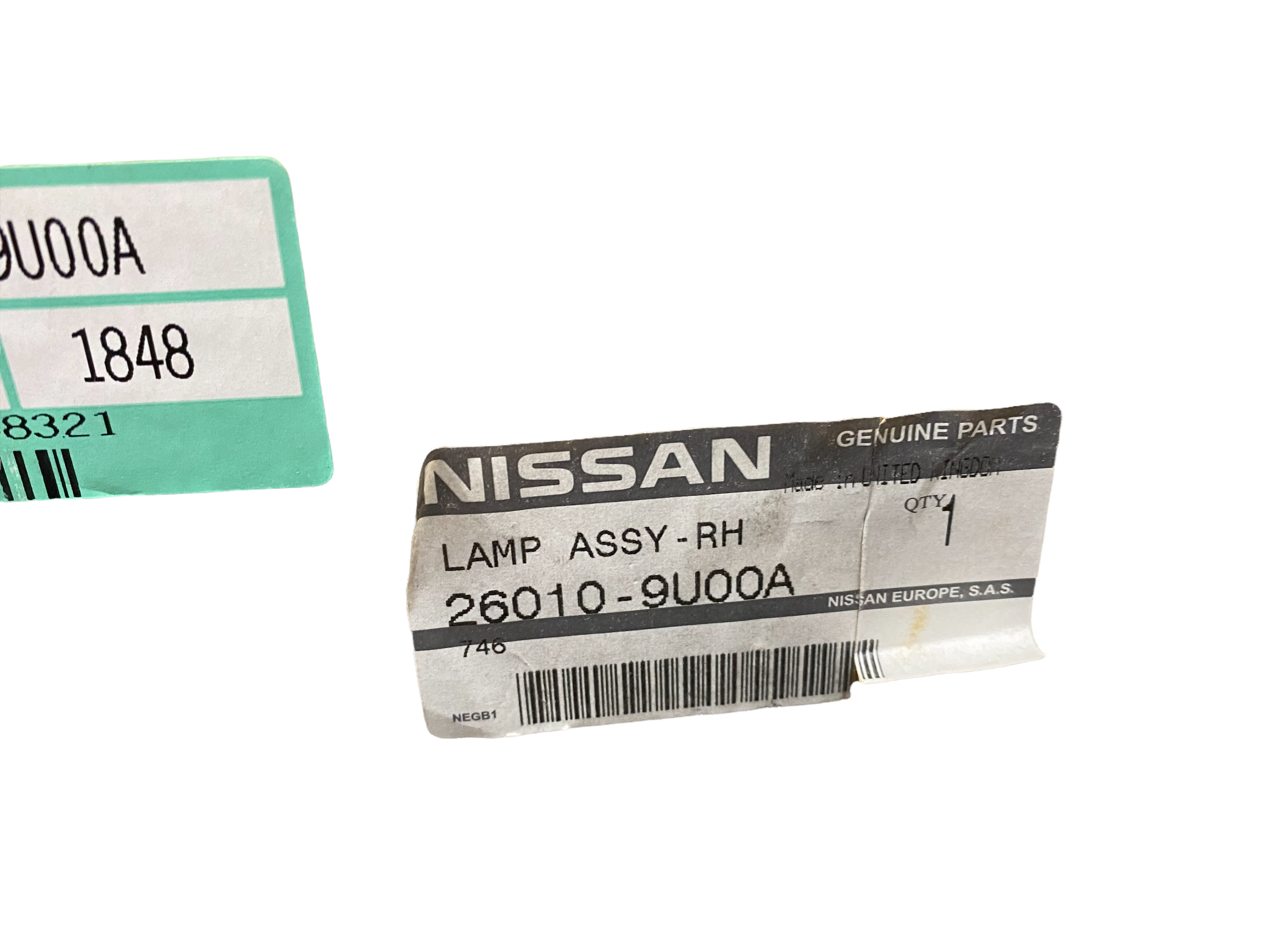 Genuine Nissan Note RH Headlamp / Light Assembly 260109U00A