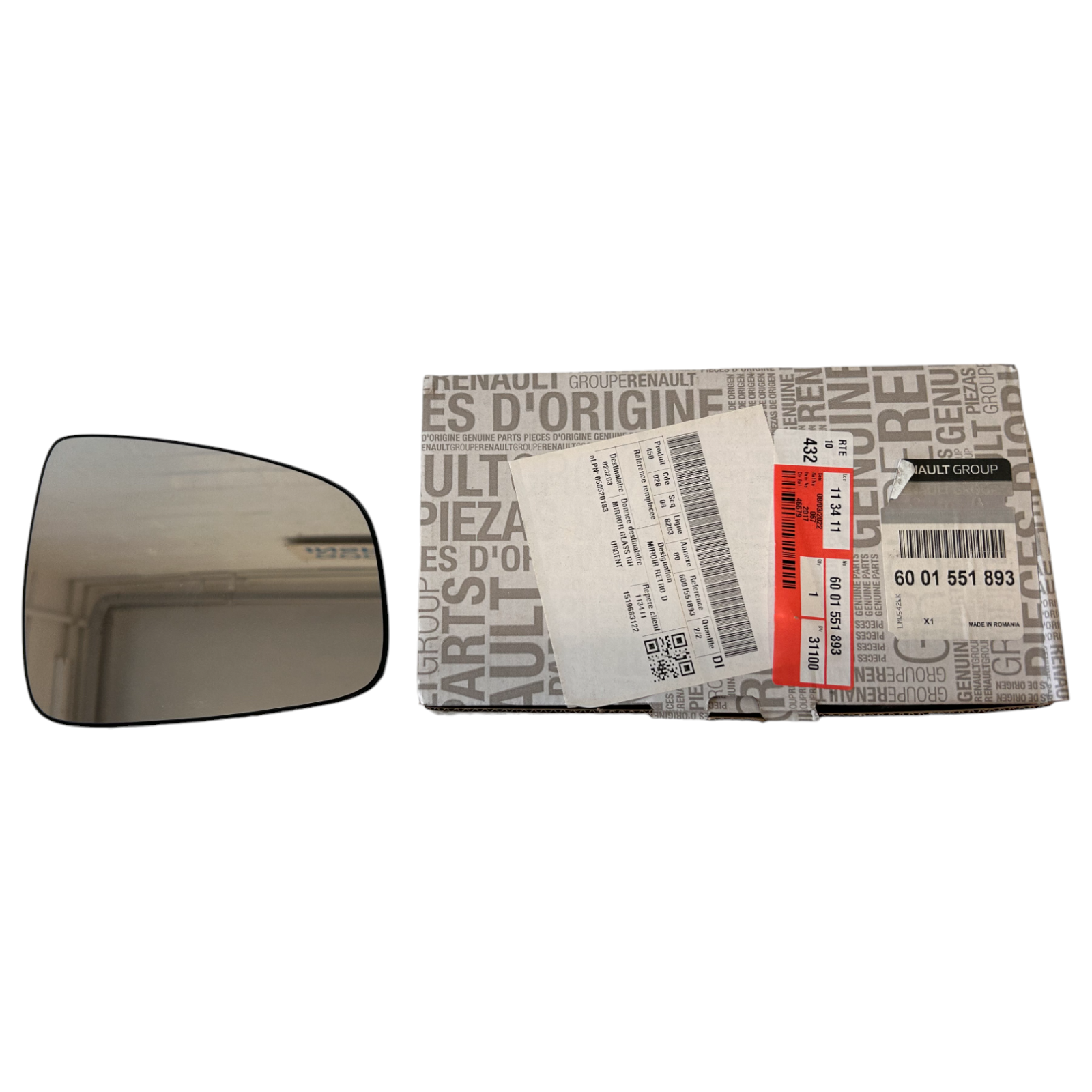 Genuine Dacia Duster MK1 Drivers Side Heated Mirror 6001551893 – VIN R