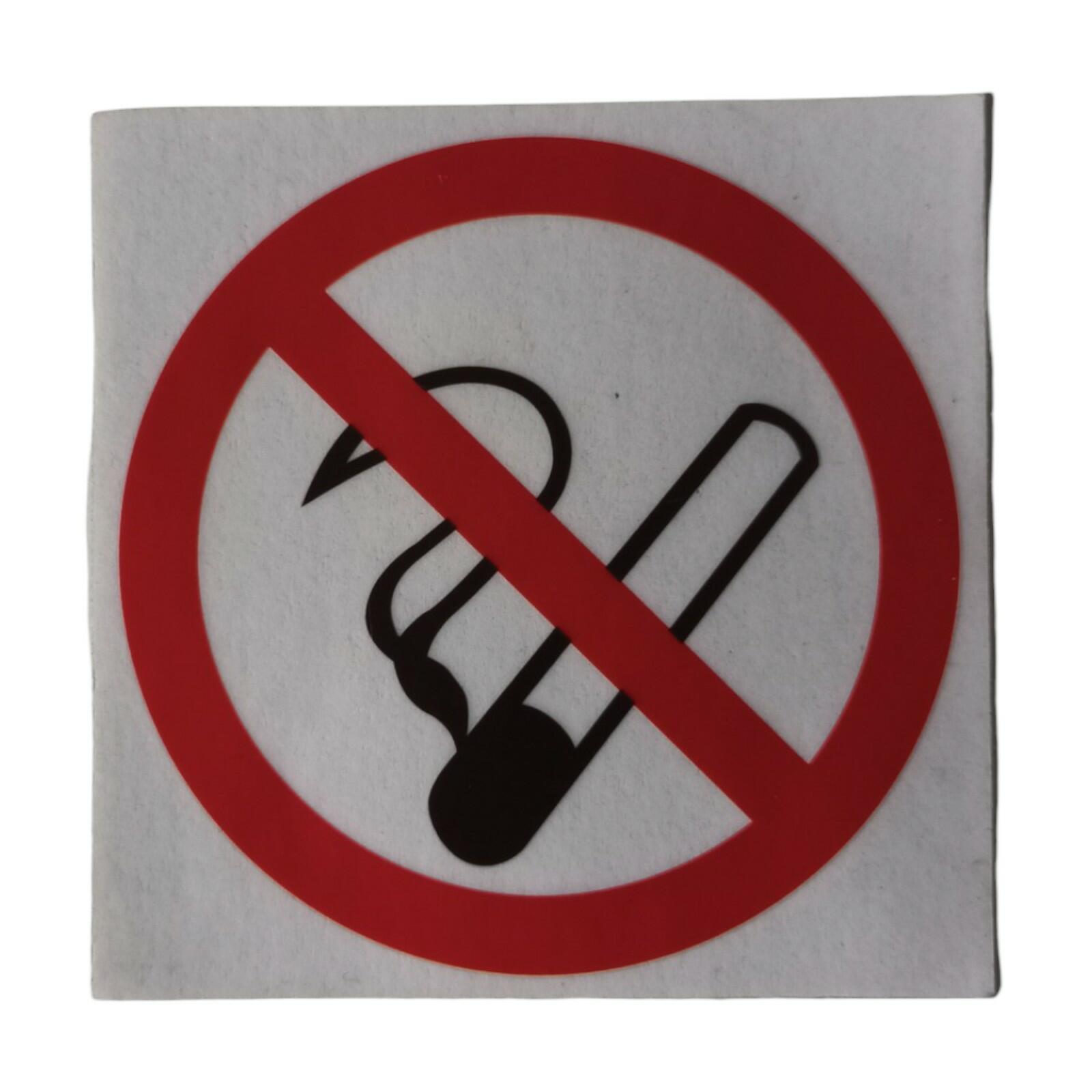 No smoking self-adhesive label (sticker) 80x80mm