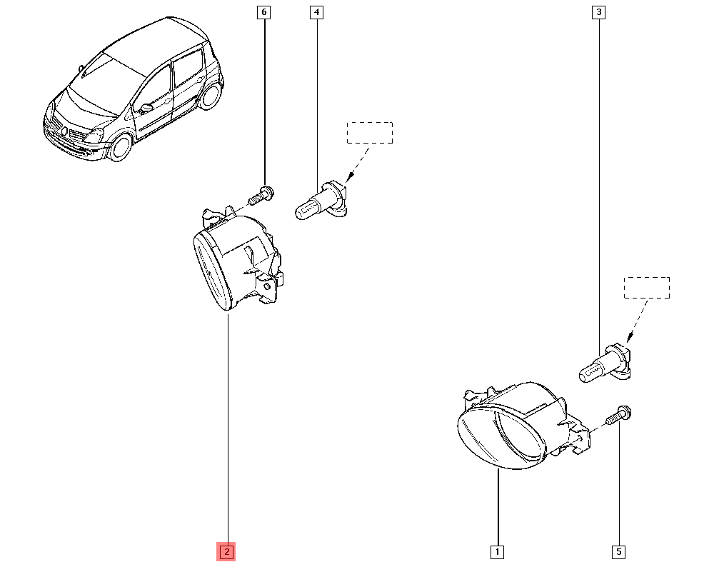 Renault | Front RH Fog Lamp Assembly | 8200002470 | GFN Parts