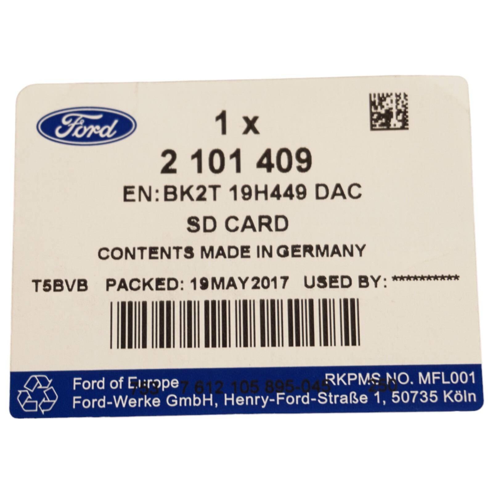 Ford Western Europe Sat Nav SD Card V7 2101409 – OEM