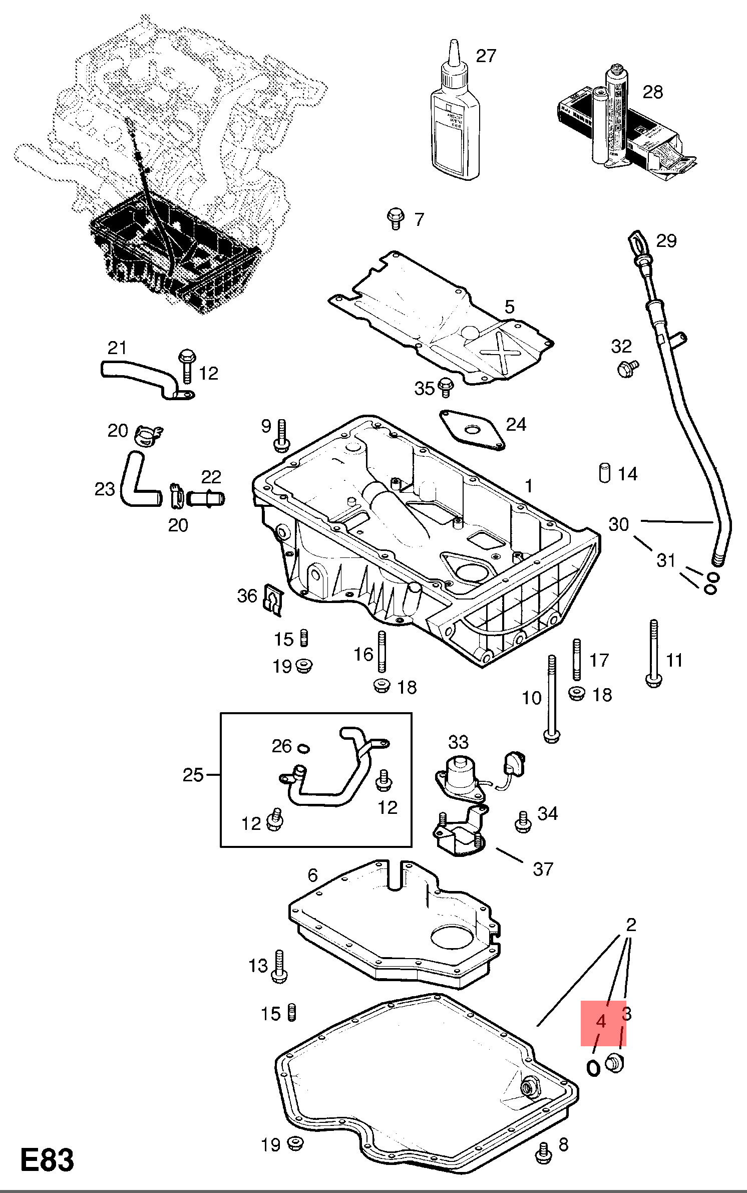 Vauxhall | Oil Pan Drain Plug Ring Seal | 94158328 | GFN Parts