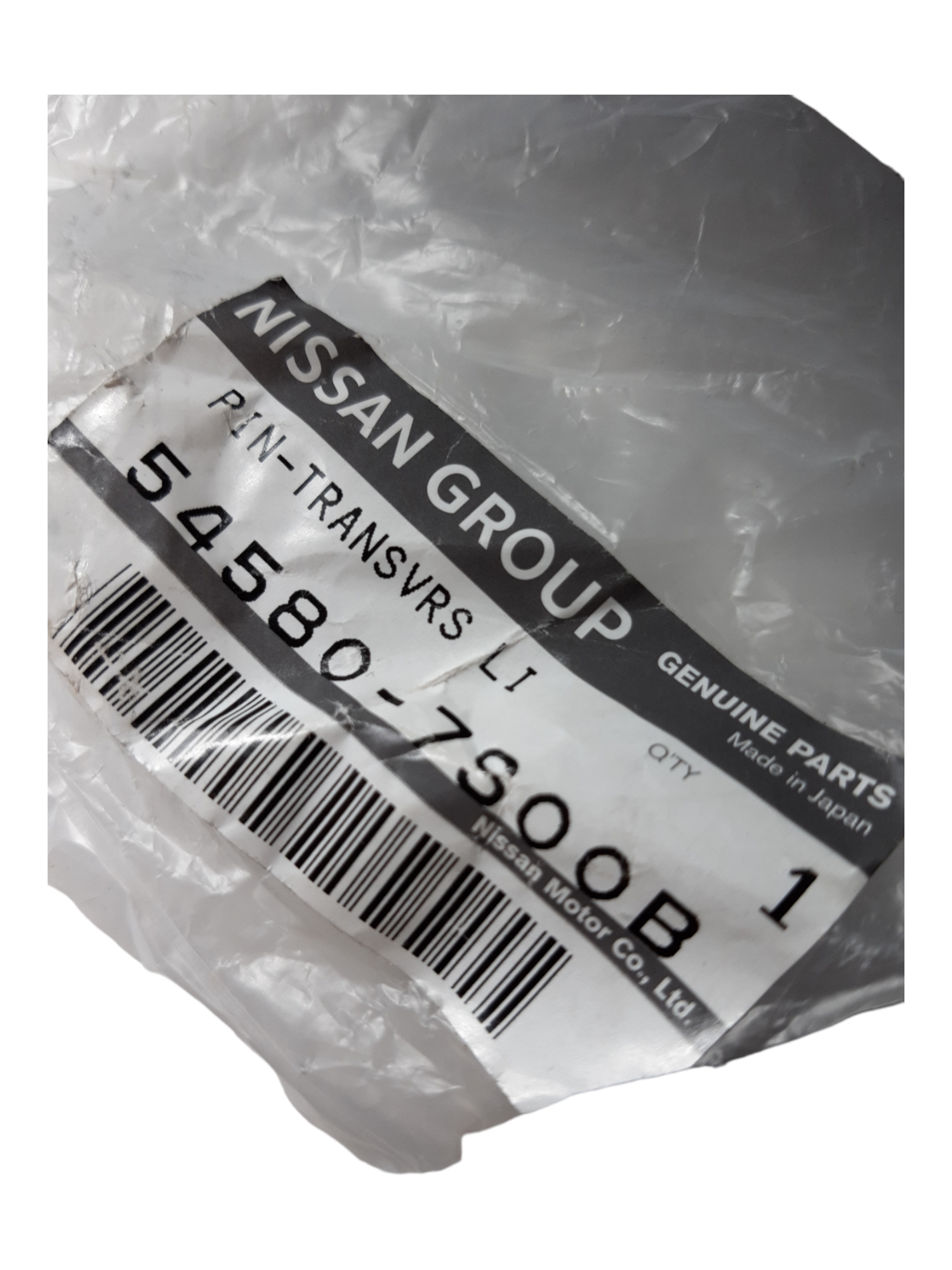 Genuine Nissan Transverse pin 545807S00B