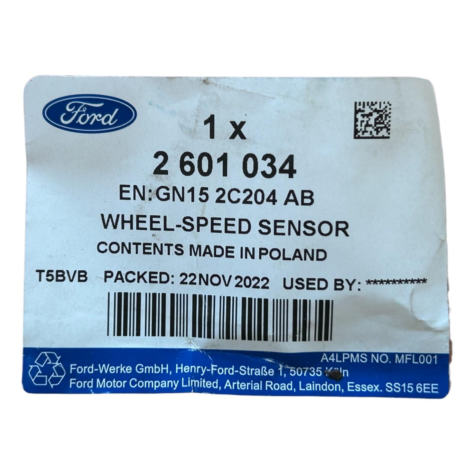 Genuine Ford EcoSport (CR6) Front ABS sensor 2601034 GN152C204AB