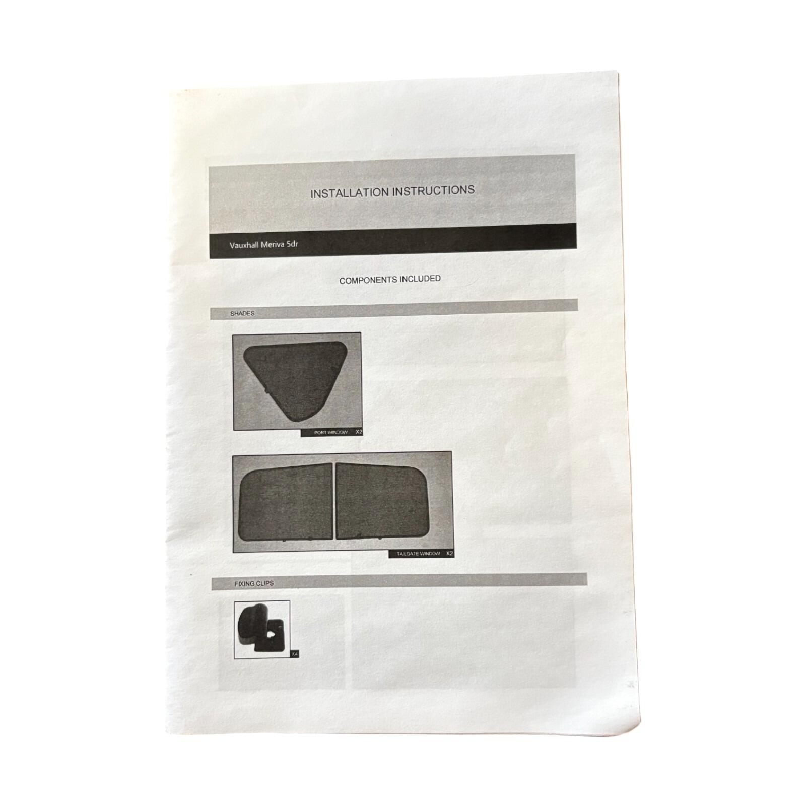 Genuine Vauxhall Meriva Rear tailgate blind (No Fitting 93167278 – VIN