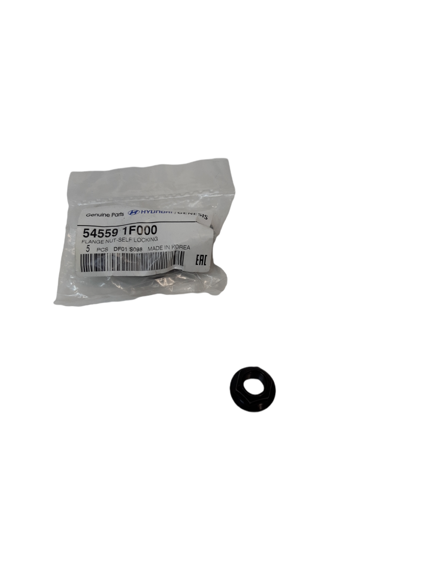 Genuine Hyundai KIA SELF LOCKING FLANGE NUT ( 1 OF) 545591F000 – VIN R