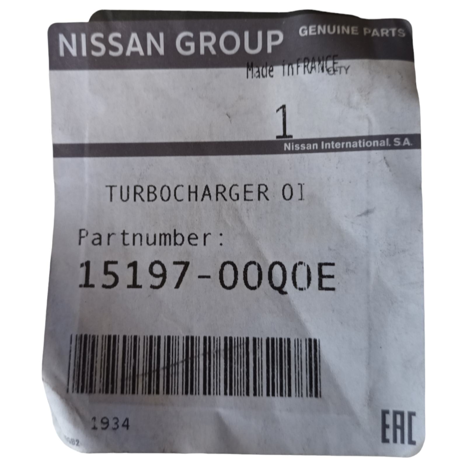 Nissan | Turbocharger Oil Outlet | 1519700Q0E | GFN Parts