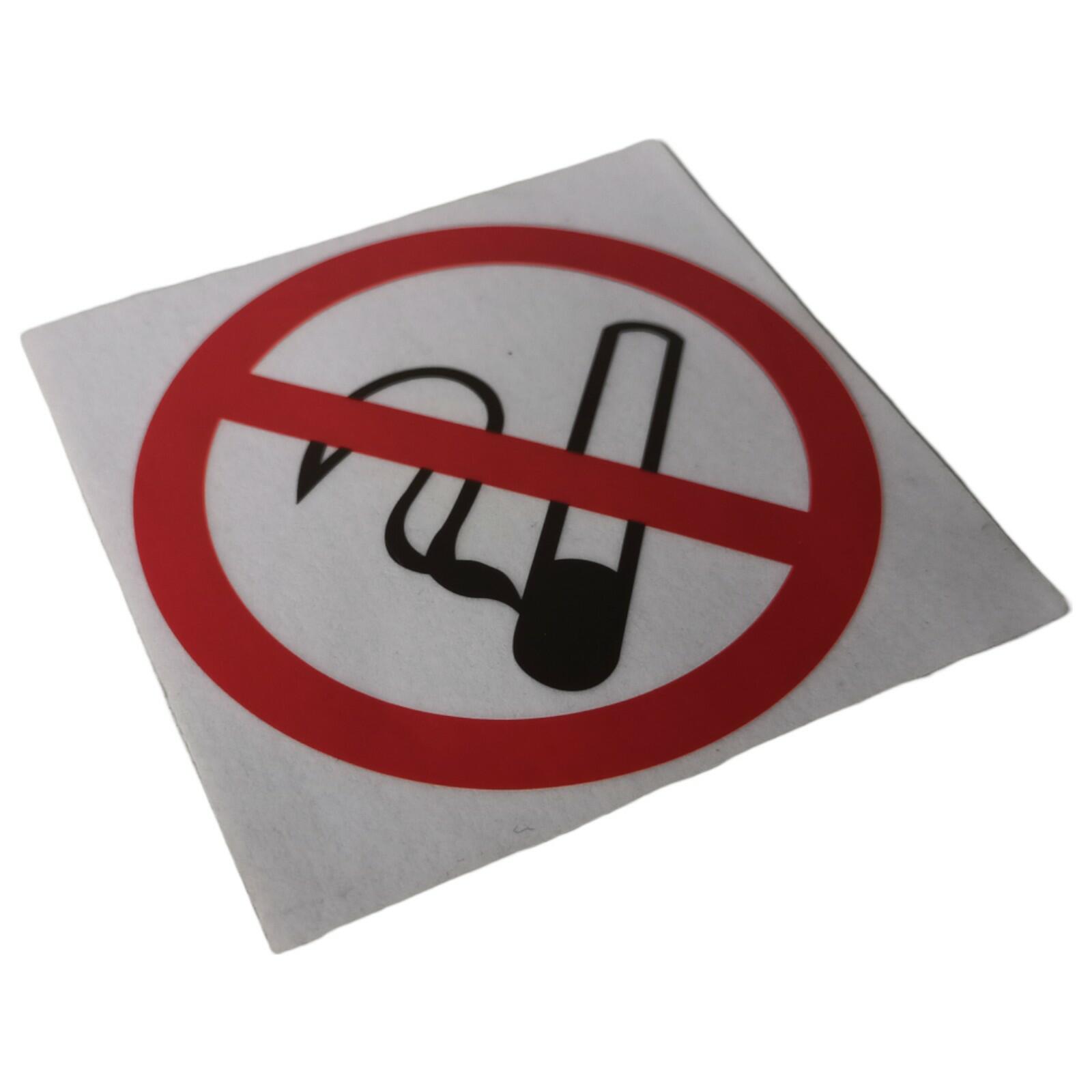 No smoking self-adhesive label (sticker) 80x80mm