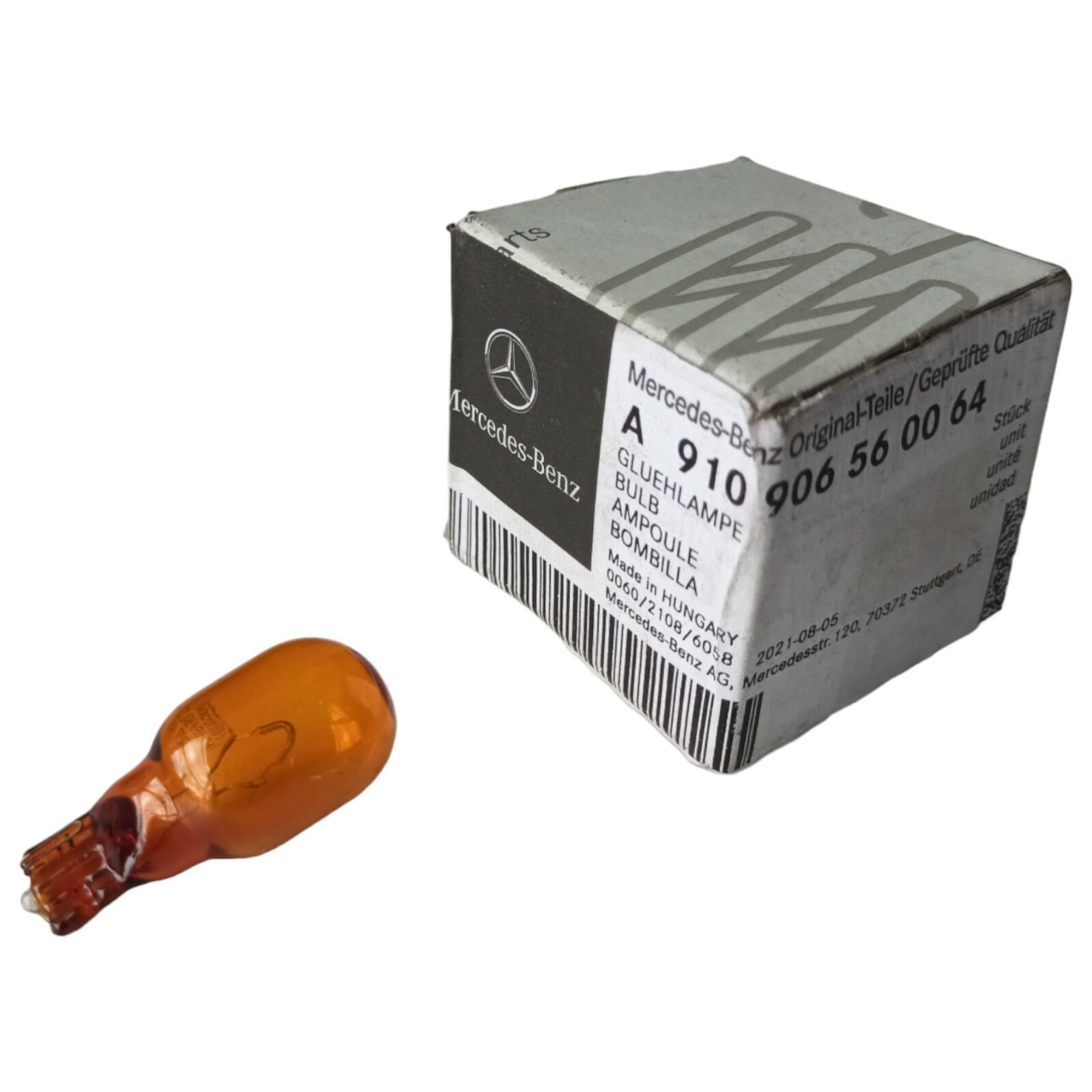 Genuine Mercedes Turn signal bulb (amber) cap less A910906560064