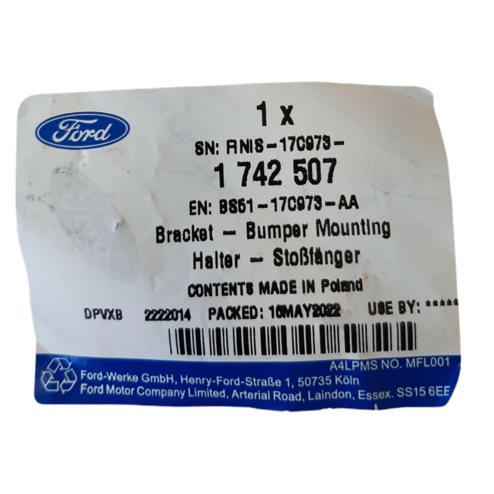 Genuine Ford KA LH NS Bumper mounting bracket 1742507