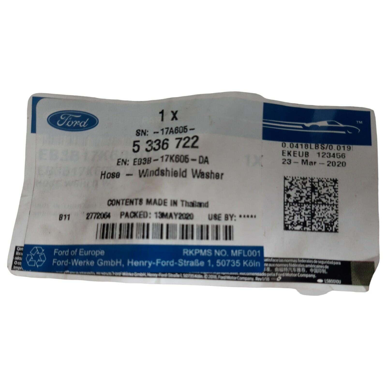 Genuine Ford Ranger (TKE) Windscreen washer hose 5336722