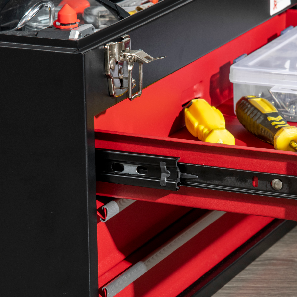 3 Drawer Tool Chest Lockable Tool Box w/ Ball Bearing Runners ...