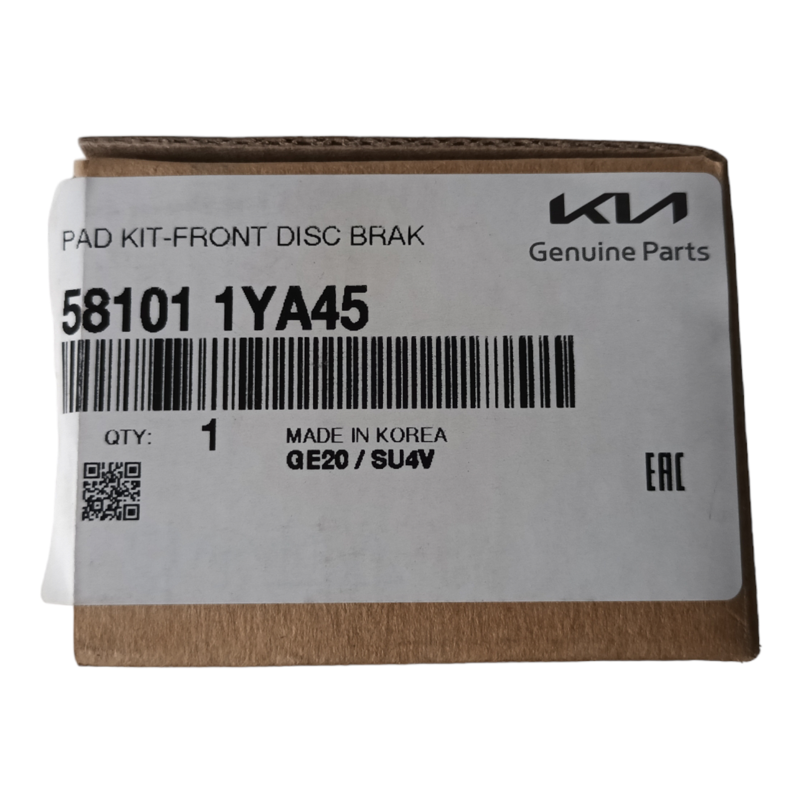 Genuine KIA Picanto Front Brake Pads 581011YA45