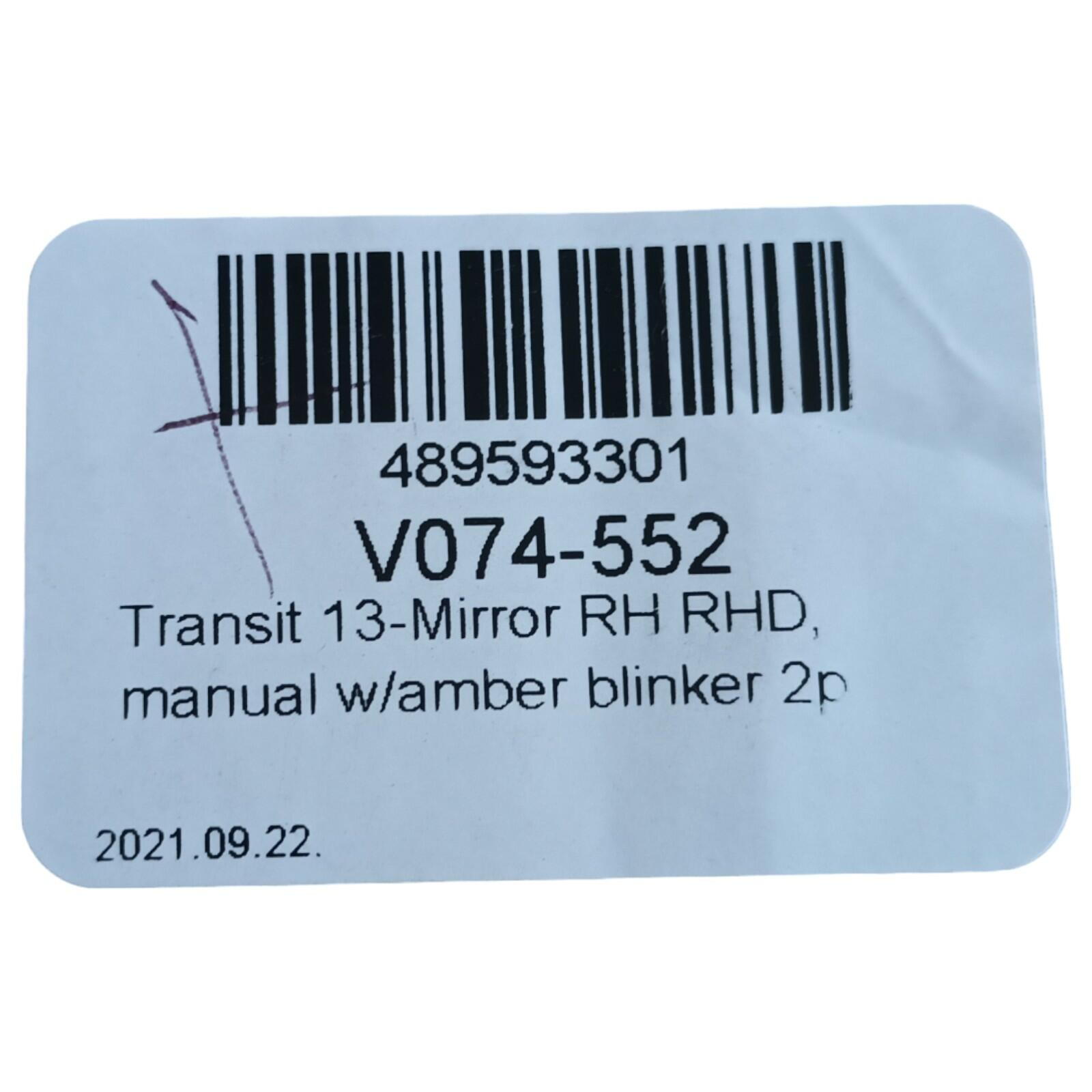 Aftermarket RH OS Wing mirror to fit Mercedes Sprinter (RHD) V074552