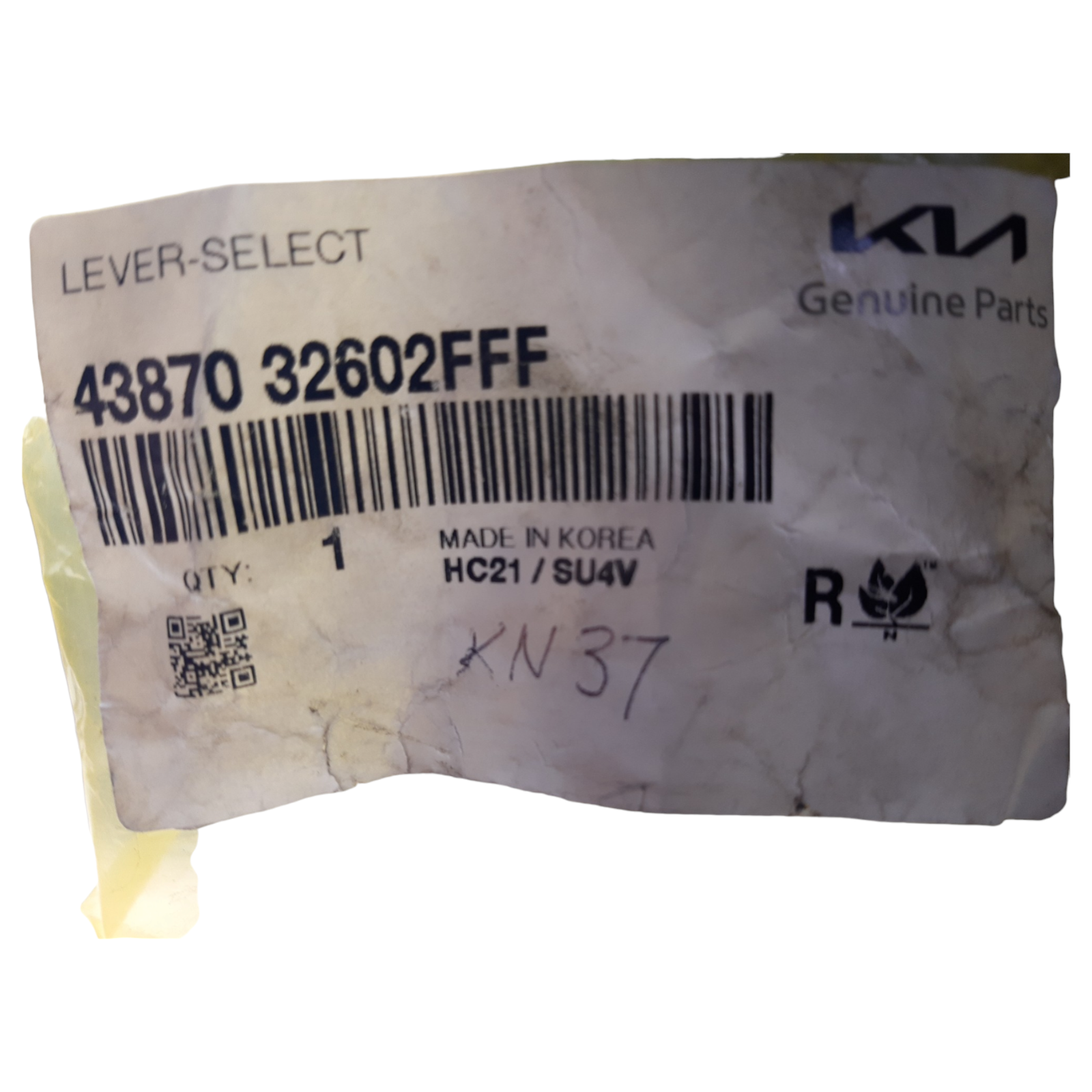 Genuine KIA / Hyundai Select lever 4387032602FFF