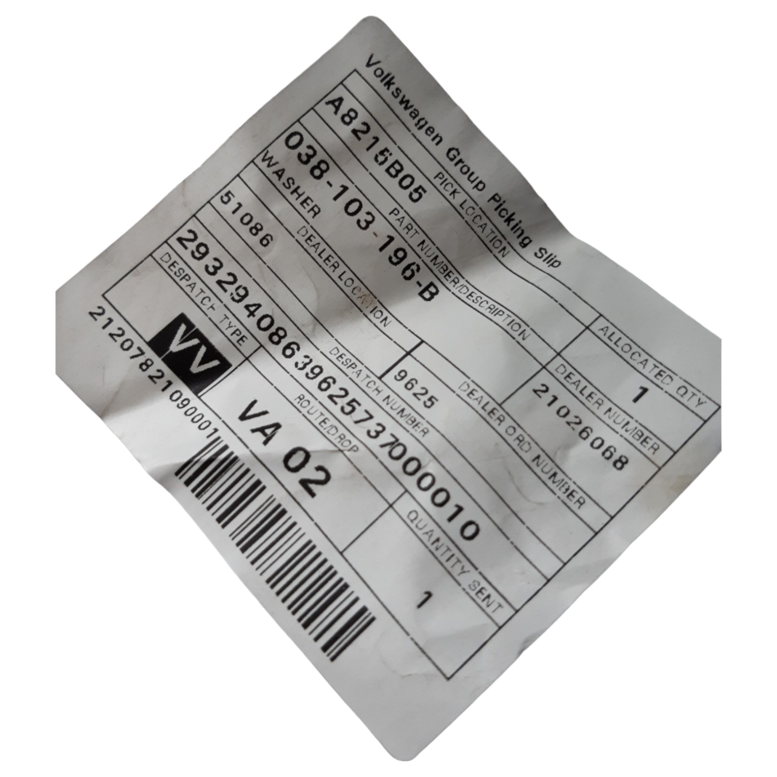 Genuine Volkswagen Oil level oil seal O-ring 038103196B