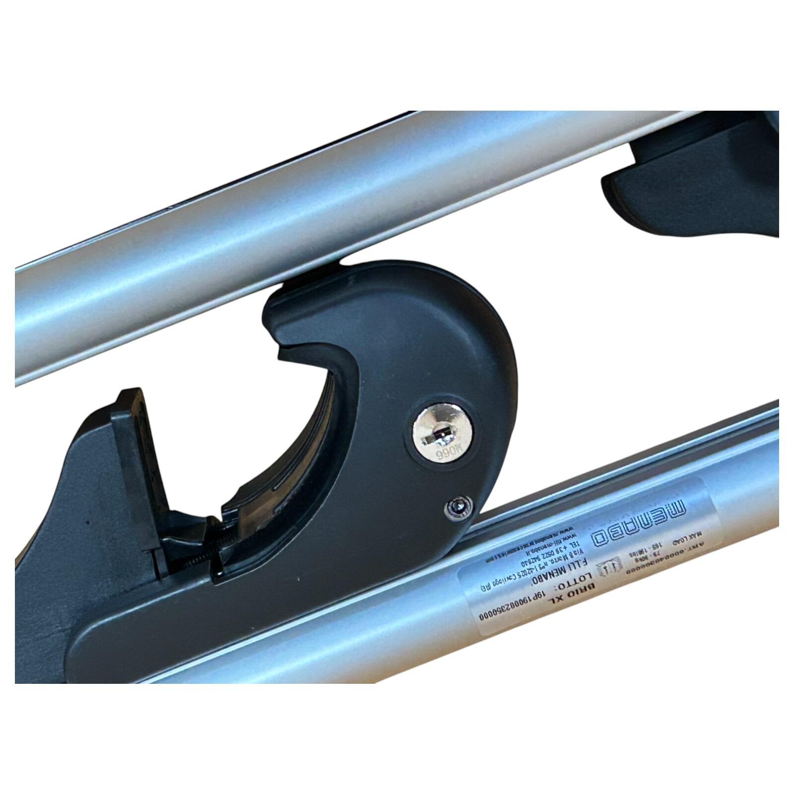 Menbo Brio XL Lockable aluminium roof bars 135cm Eagle1350